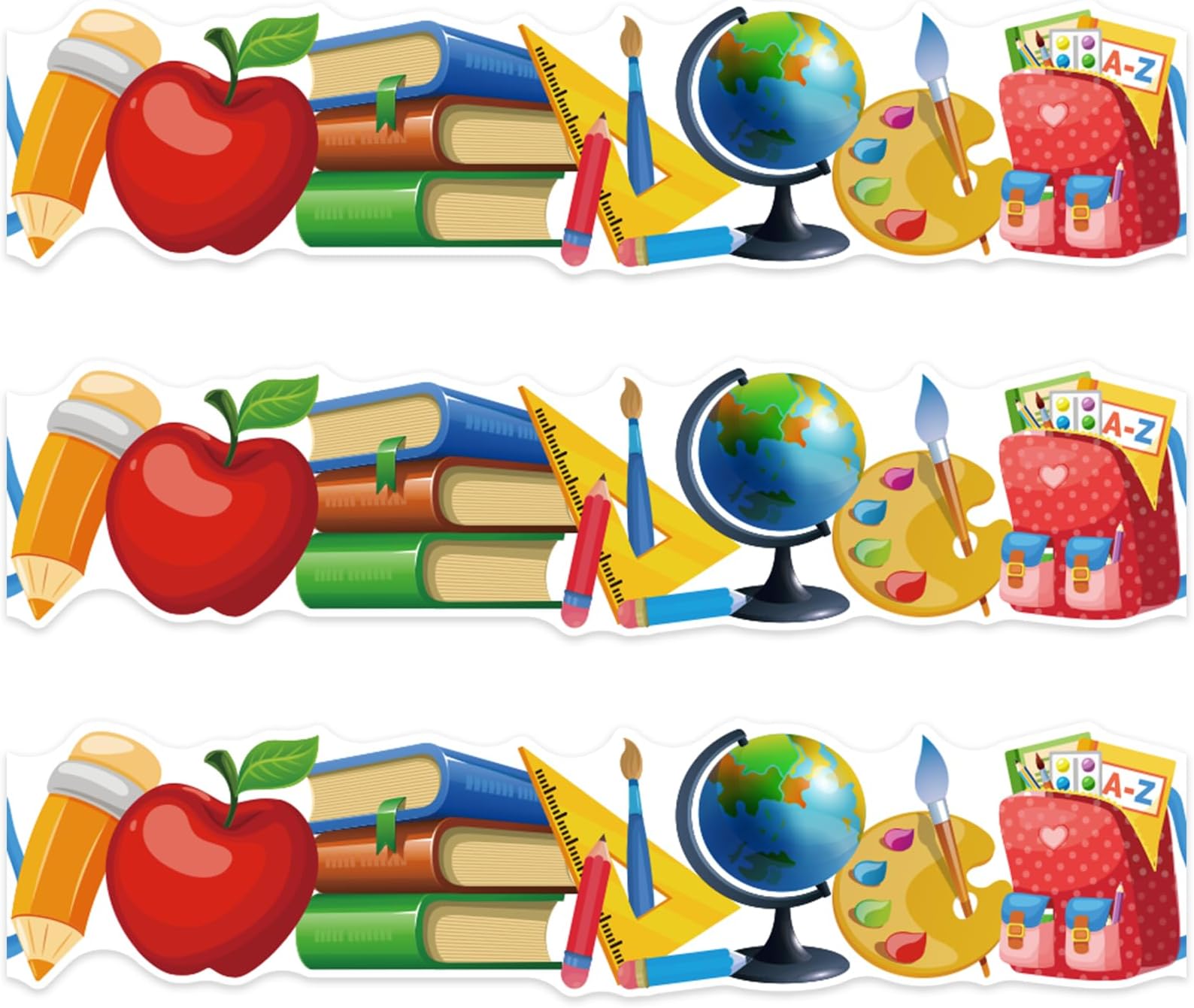 Amazon.com: Whaline 69Ft Back to School Bulletin Board Borders Colorful ...