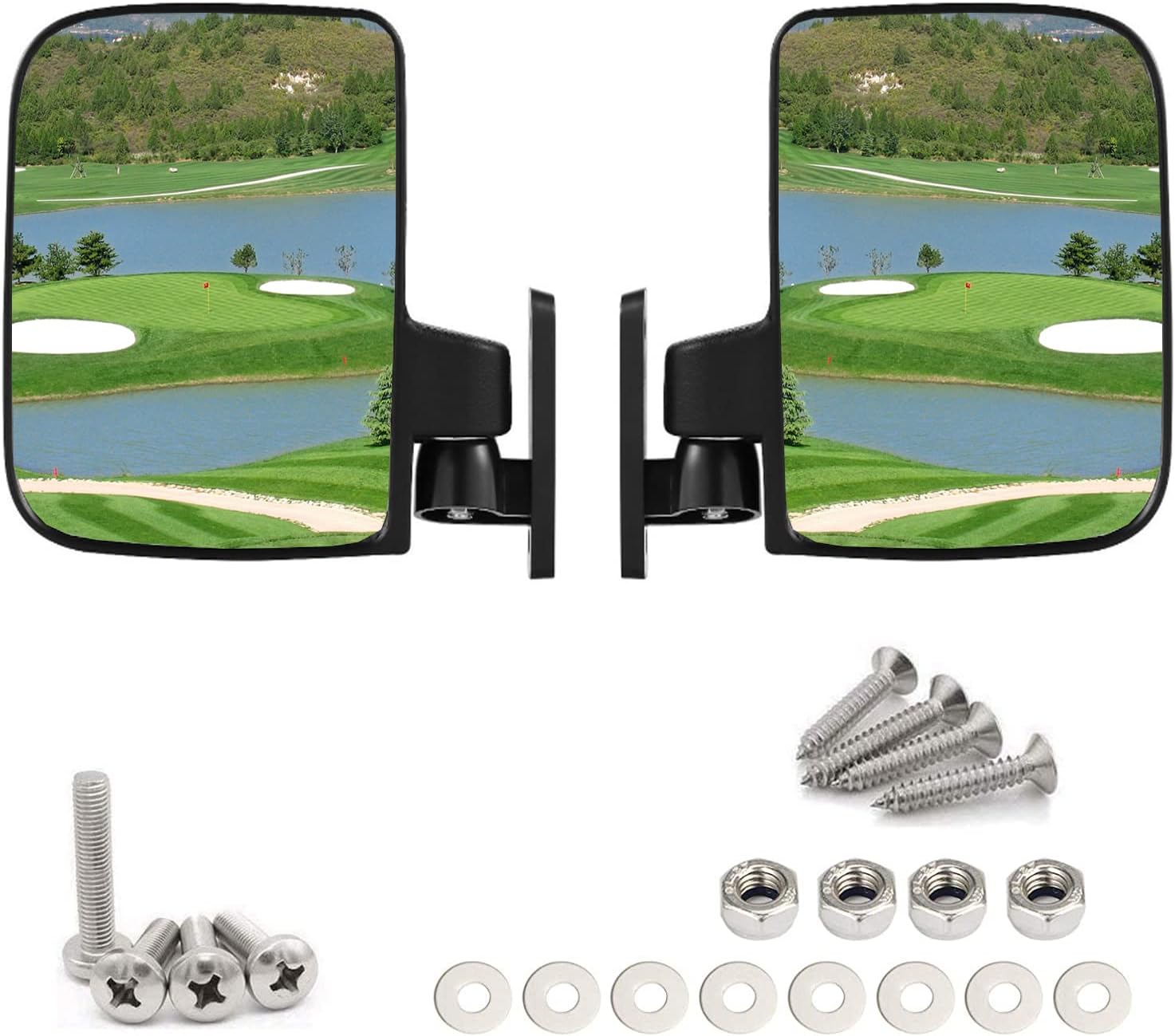 Amazon.com: OBTANIM Adjustable Golf Cart Side Rear View Mirrors for ...