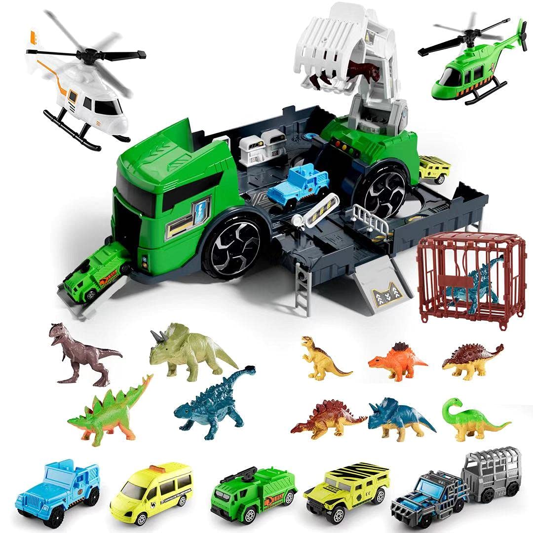 Buy LOVE LIFE Dinosaur Truck Toys Transport Carrier Car Toy Set with 10 ...