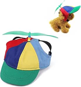 Amazon.com : Dog Propeller Hat with Ear Holes Sport Sun Protection ...