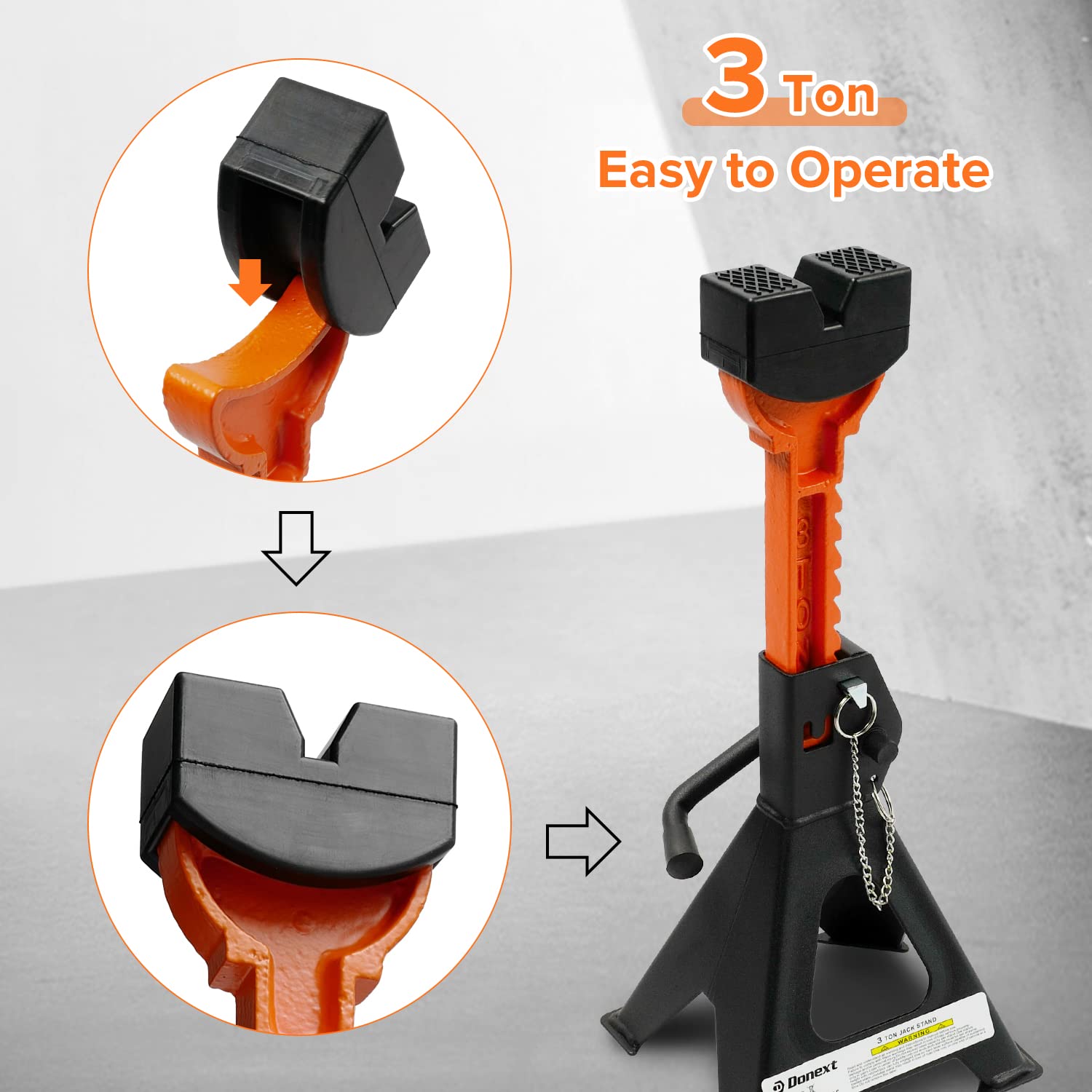 Snapklik.com : Jack Pad Adapter For Jack Stands 3 Ton Rubber Frame Rail Protector Jack Pad ...