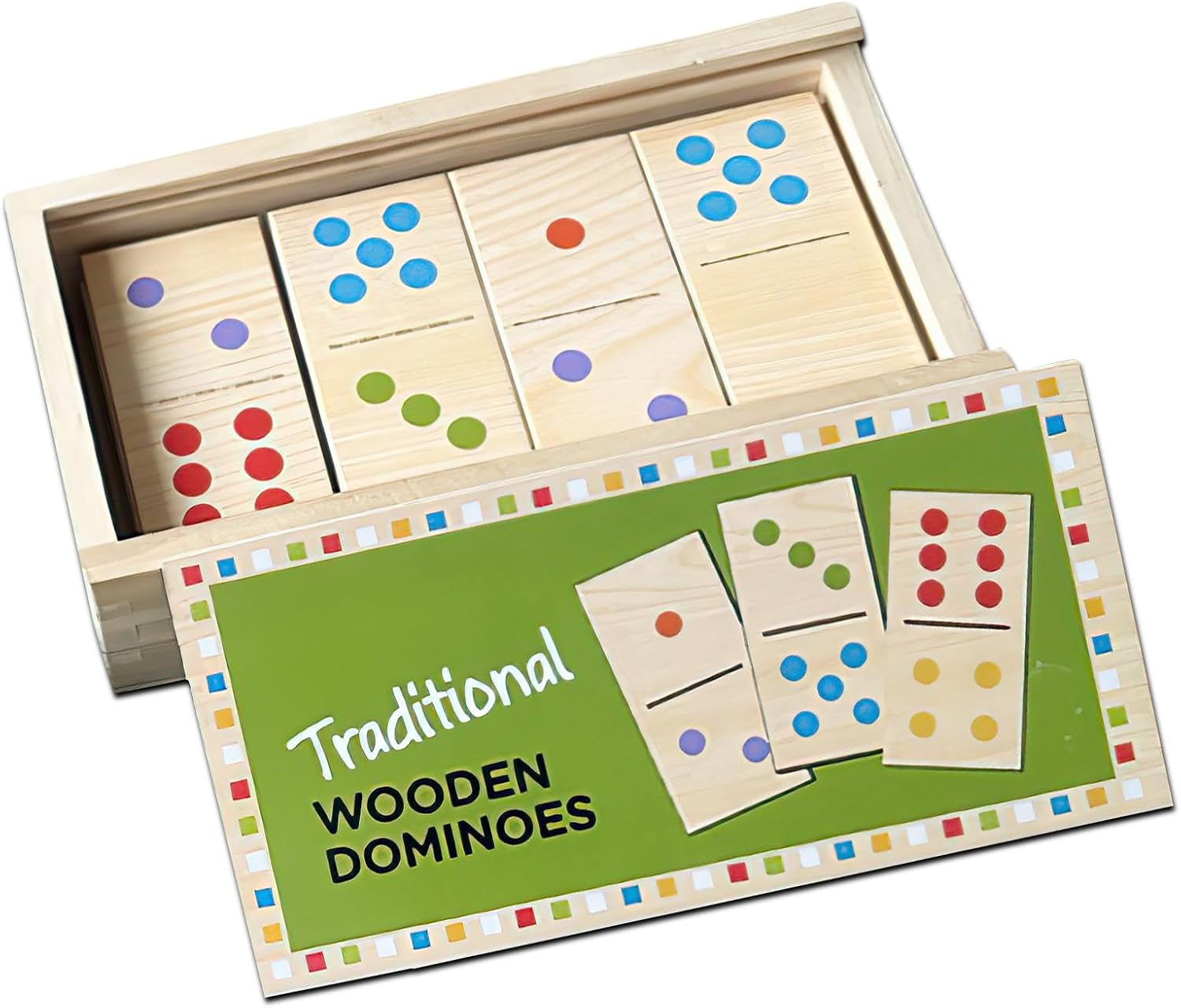 28 PCS Wooden Giant Dominoes – Giant Dominoes for Children aged 3 years ...