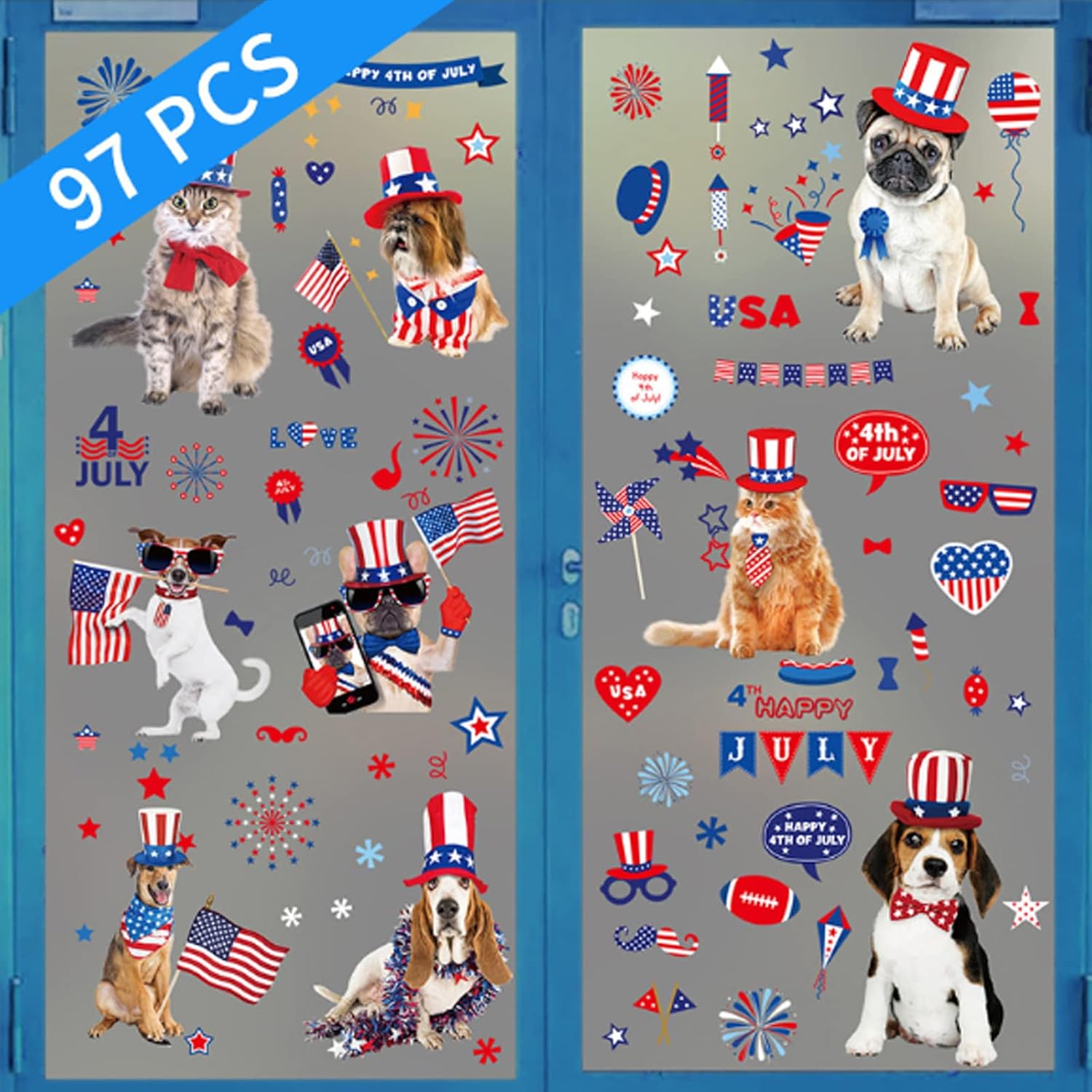 Amazon.com: iLure Memorial Day Window Clings Memorial Day Window Clings ...