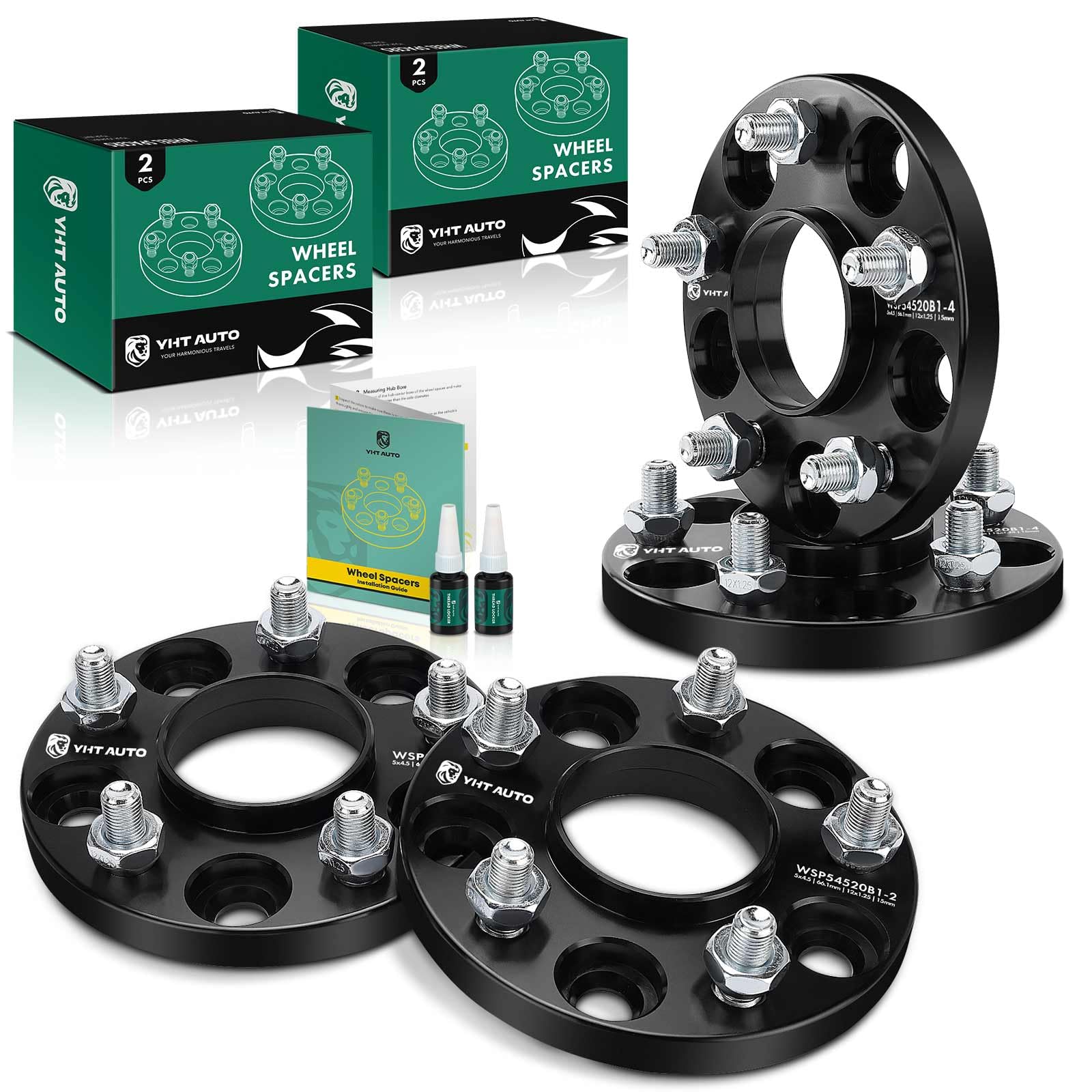 YHTAUTO 5x4.5 Hub Centric Wheel Spacers 15mm Fits Nissan & Infiniti ...