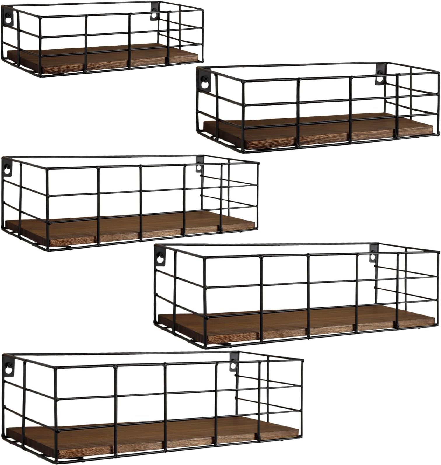 Amazon.com: Fixwal Hanging Floating Shelves, 5 Sets of Wall Mounted ...