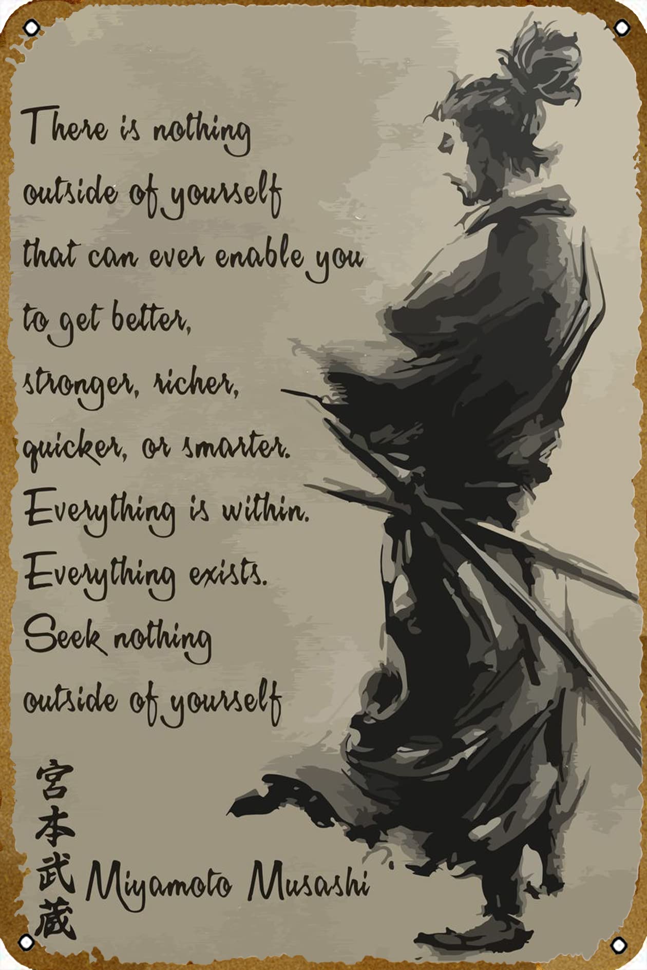 Amazon.com : Samurai Miyamoto Musashi Anime Poster Comics Vintage ...