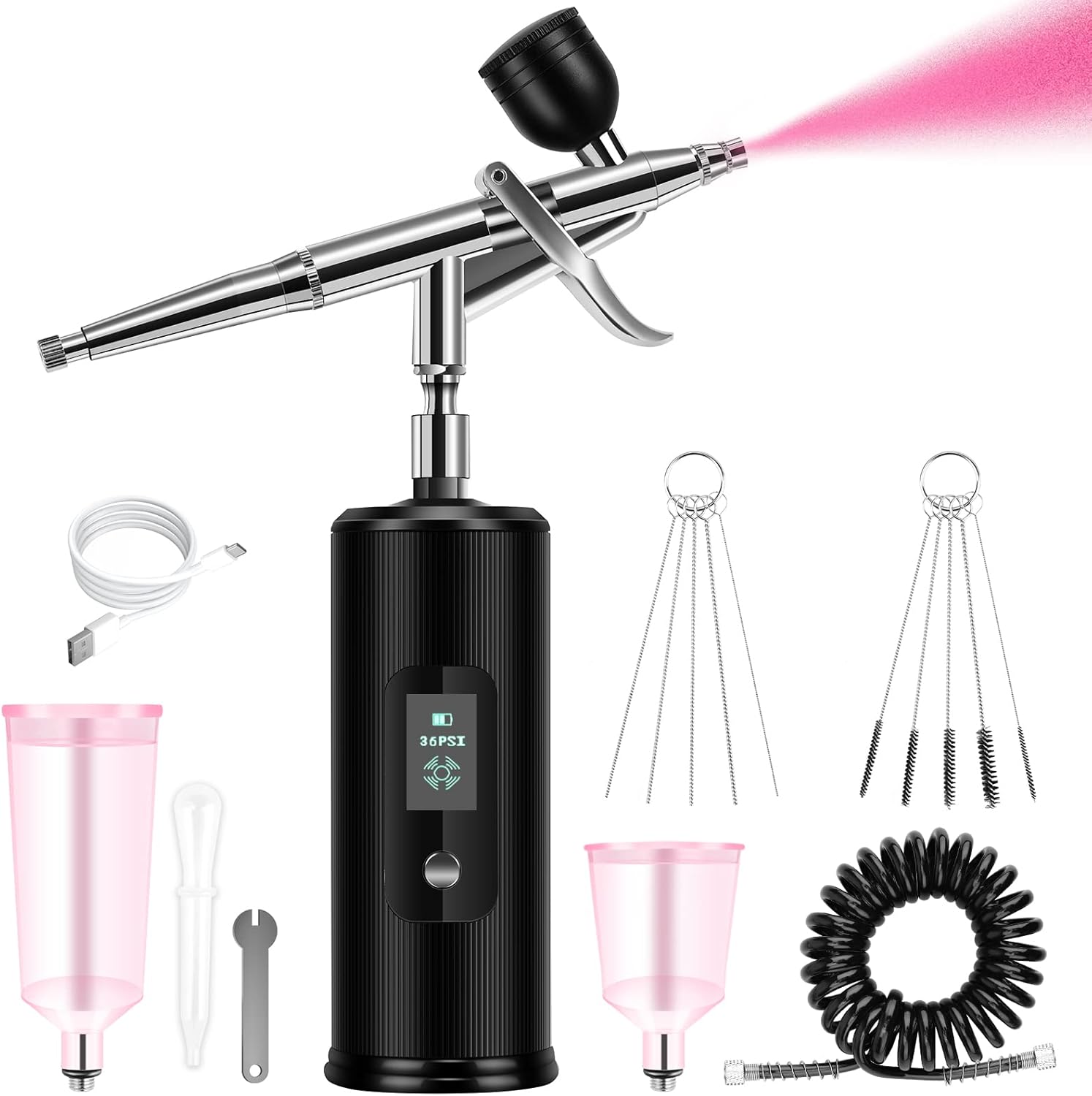 Amazon.com: Kalolary Airbrush Kit, Rechargeable Cordless Airbrush ...