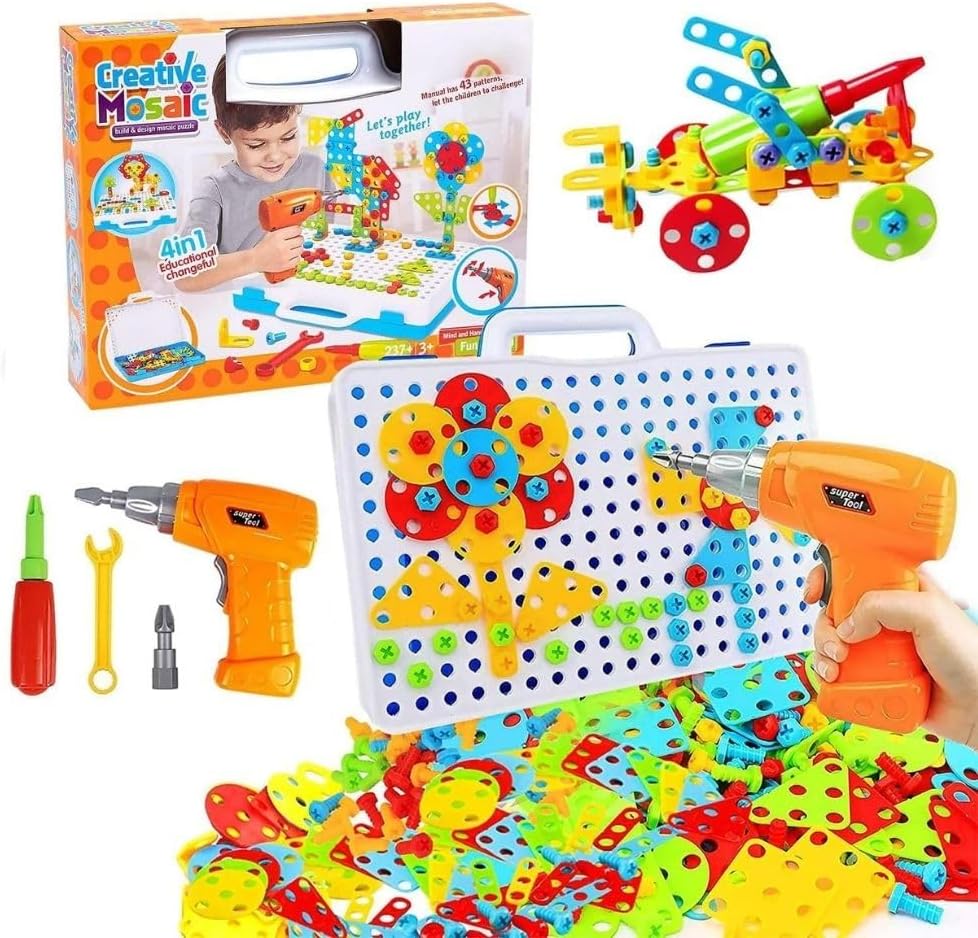 CHIPCLICK 237 Pcs Drill Toy for Kids, STEM Learning Toys, Construction ...