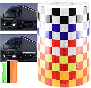 Amazon.com: Free Tool Kit 2"x120ft Checker Red Golden Yellow Night ...