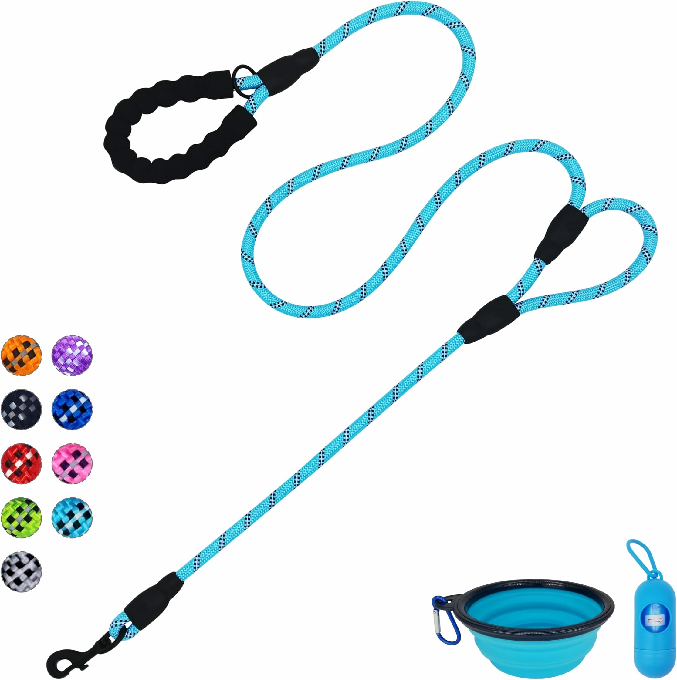 Amazon.com : VOZRELS Dog Leash 6ft, Double Handle Dog Leash with Padded ...