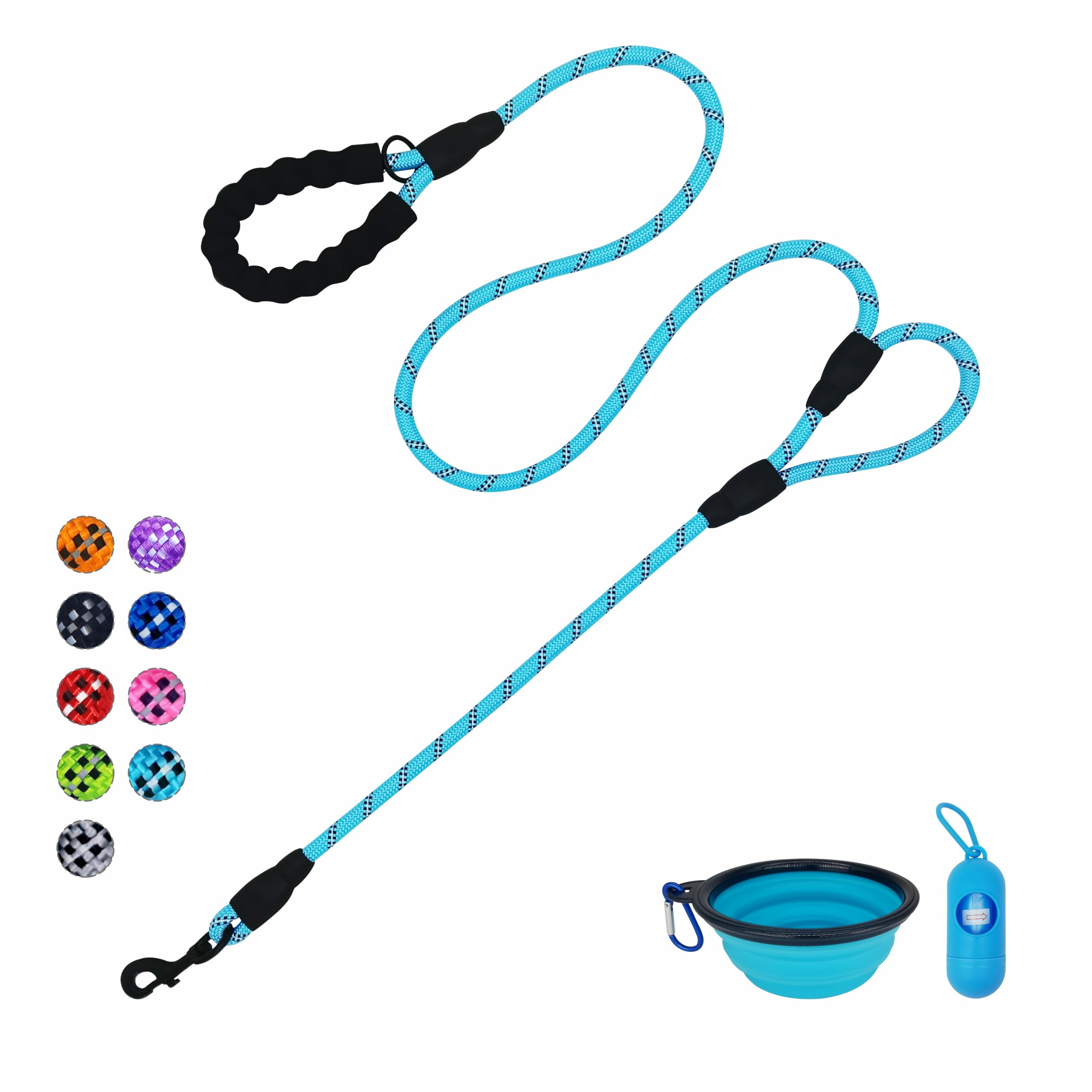 Amazon.com : VOZRELS Dog Leash 6ft, Double Handle Dog Leash with Padded ...