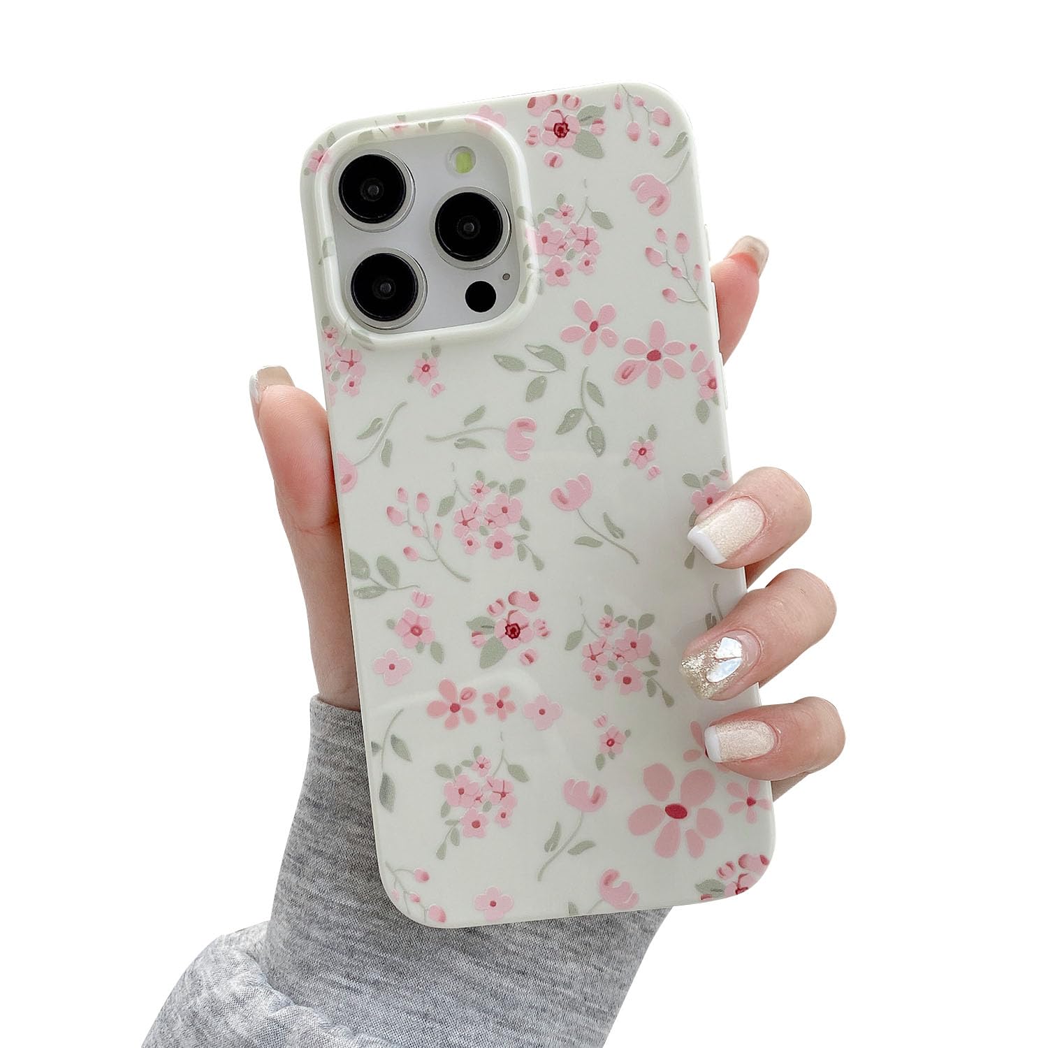 Amazon.com: QLTYPRI for iPhone 15 Pro Max Case, Cute Pink Floral Flower ...