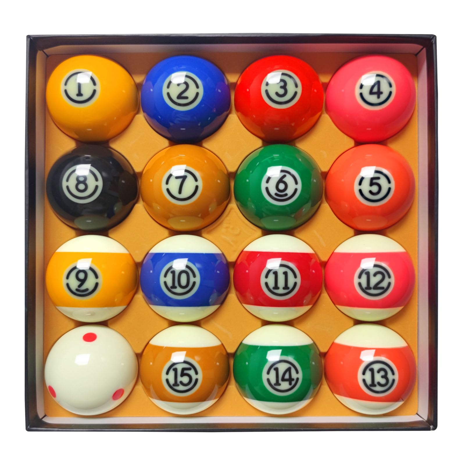 Snapklik.com : 2-1/4" Pool Balls Billiard Set - 16 Resin Balls ...