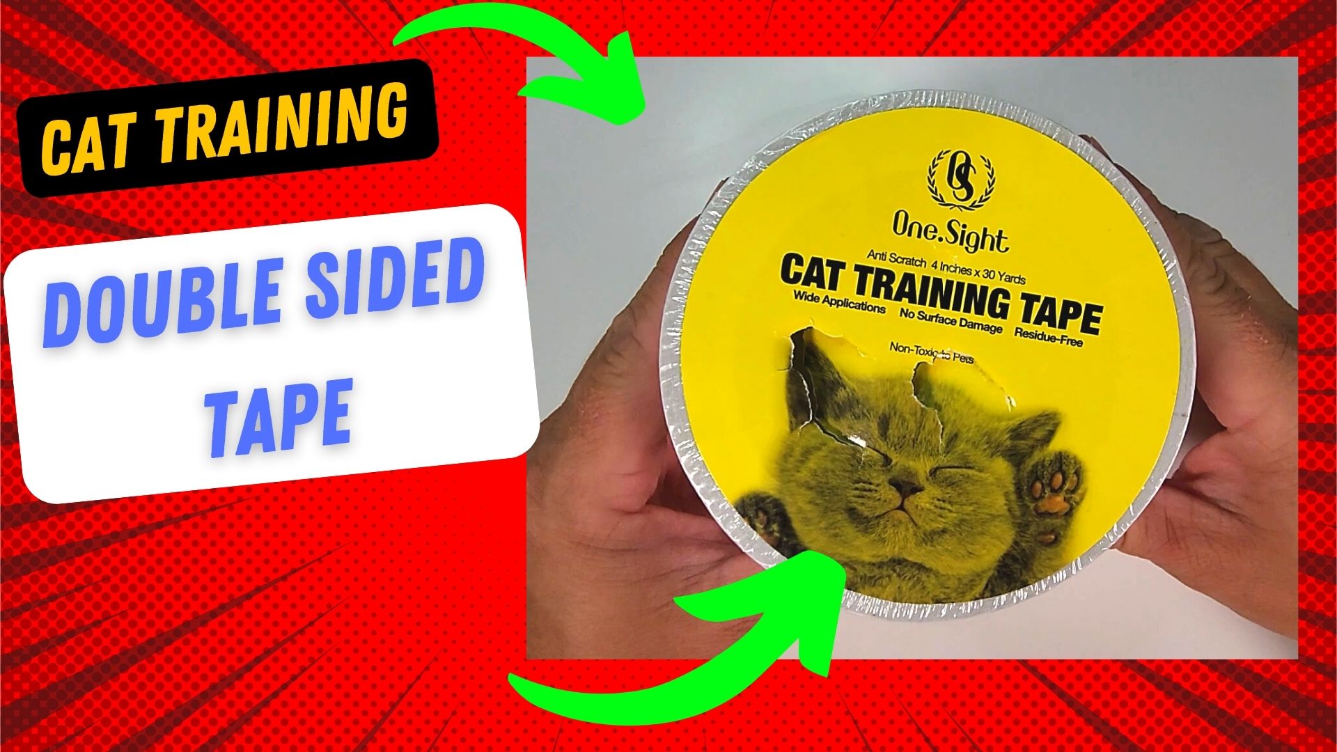 Watch Cat Training Tape Stop the Furniture Scratching on Amazon Live