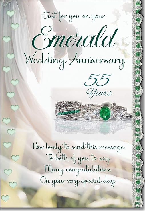 Just For You On Your Wedding Emerald Hochzeitstagskarte Mit Sch nem 