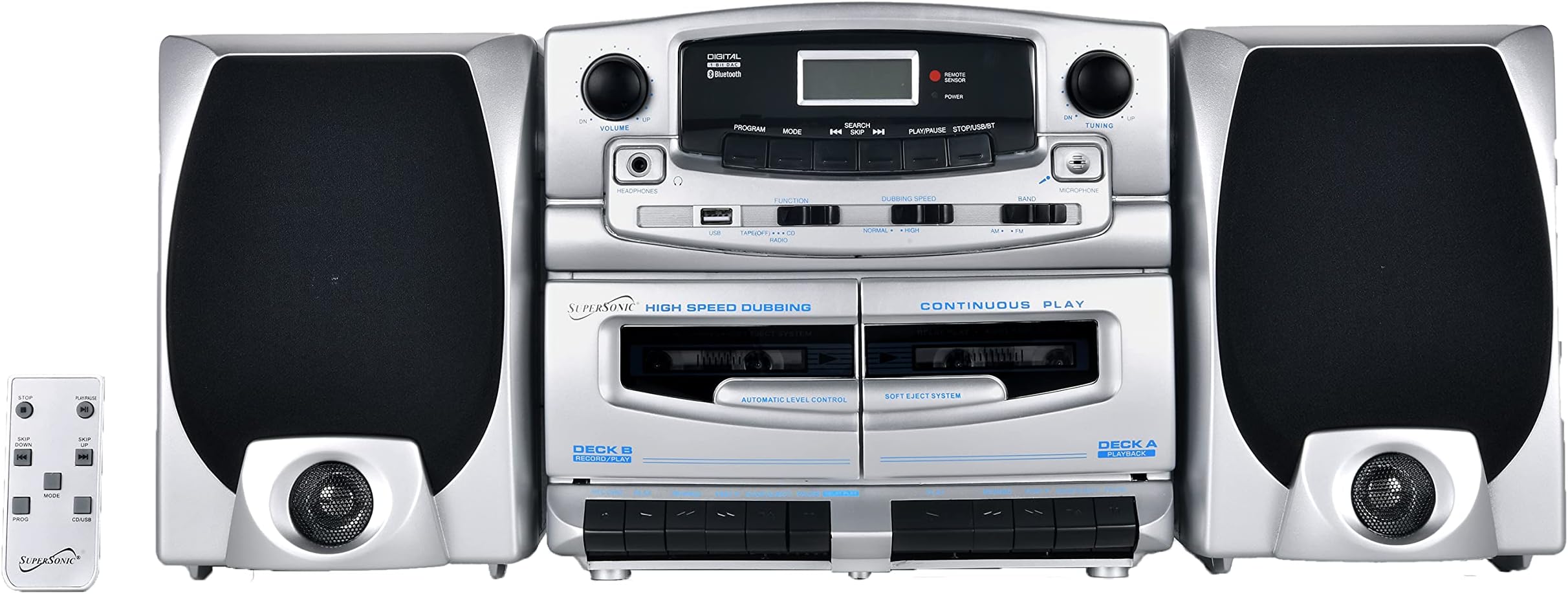 Amazon.com: Supersonic SC-2121BT Bluetooth Entertainment Audio System ...