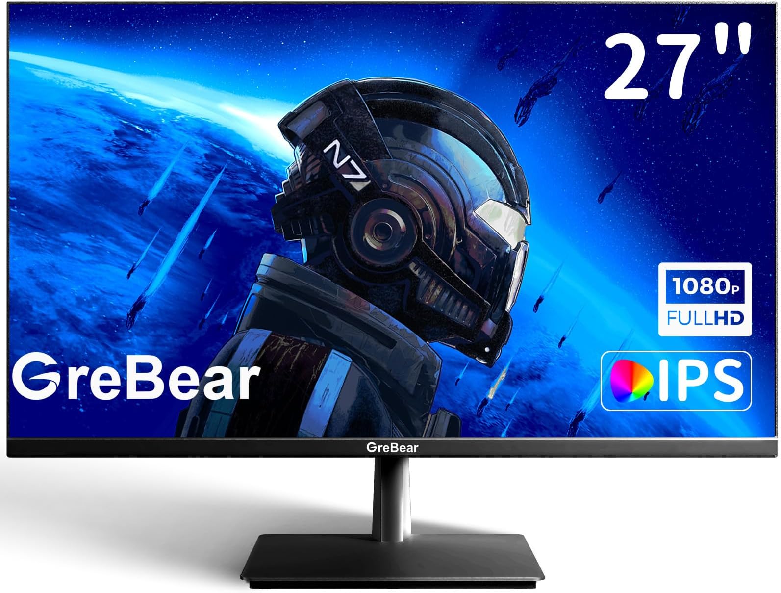 GreBear Écran PC 27'' Moniteur LED Full HD Écrans Plats de PC, Moniteur ...