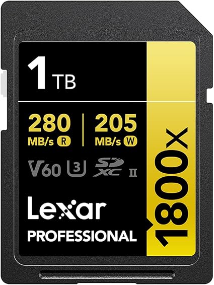 Amazon.com: Lexar Gold Series Professional 1800x 1TB UHS-II SDXC Memory ...