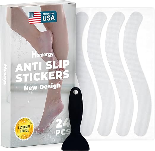 Amazon.com: Homergy Anti Slip Shower Stickers 24 PCS, Invisible Non ...