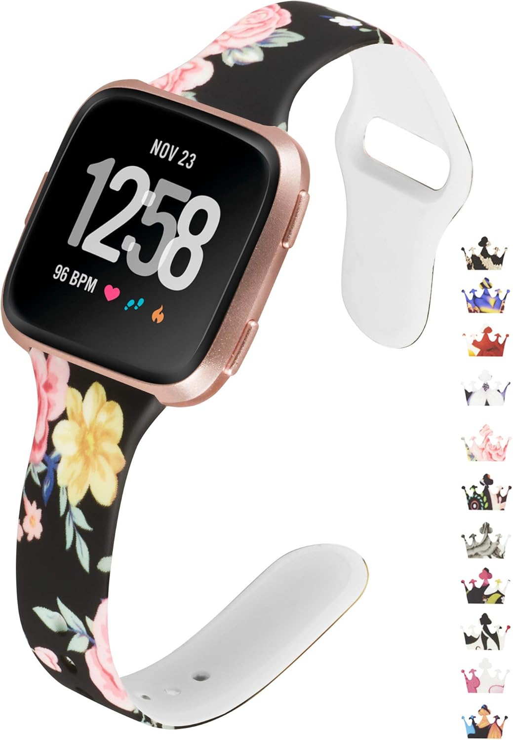 Amazon.com: Allbingo Thin Bands Compatible with Fitbit Versa/Versa 2 ...