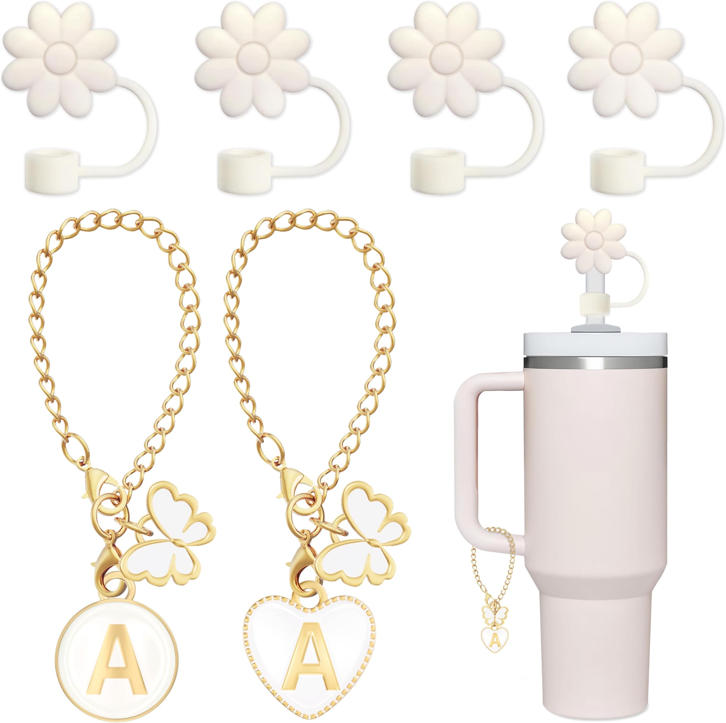 Amazon.com: 4PCS Straw Covers Cap for Stanley Cup-Stanley Cup Straw ...