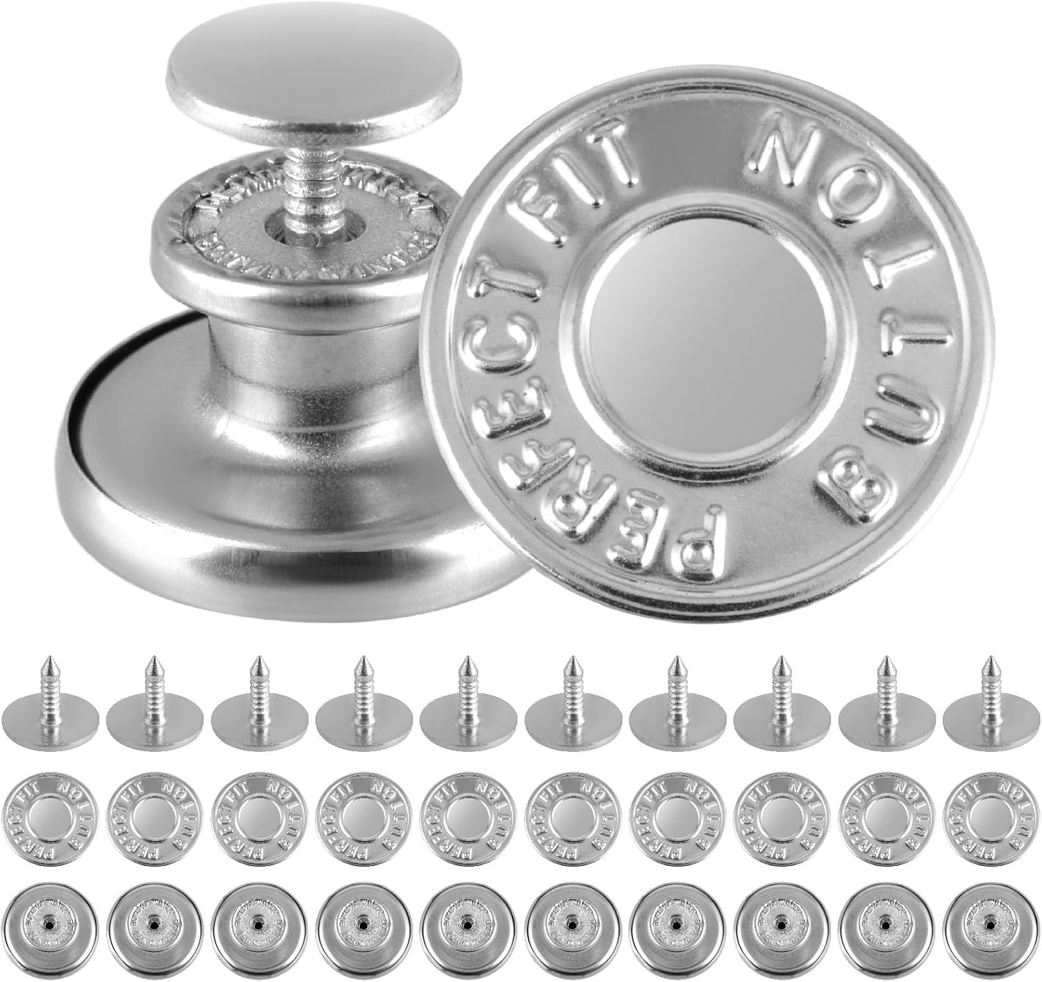 Amazon.com: Jeffdad 10pcs Pant Waist Tightener, Detachable Jean Buttons ...