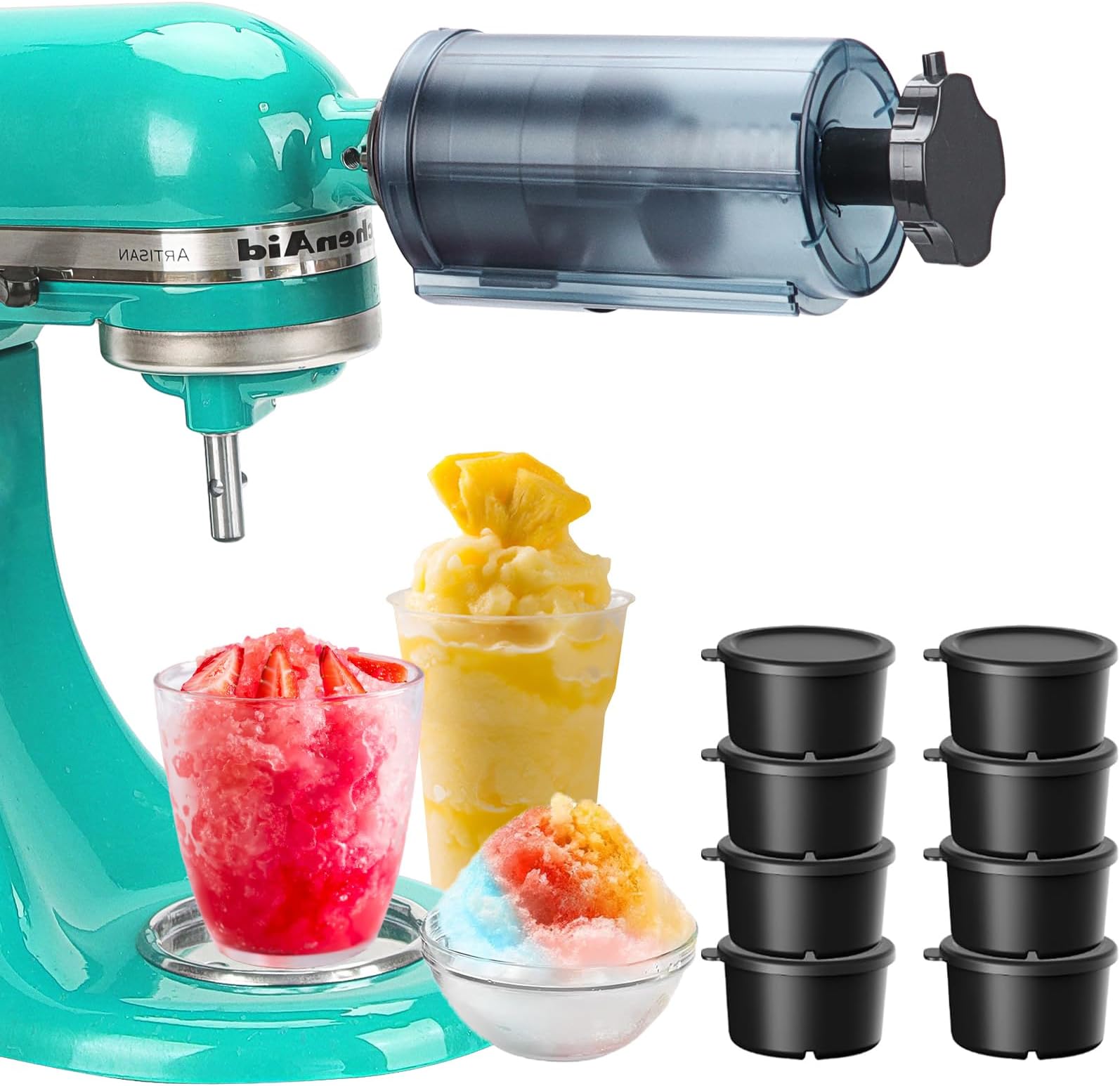 Amazon.com: Shaved Ice Attachment for Kitchen Aid Stand Mixer - Snow ...