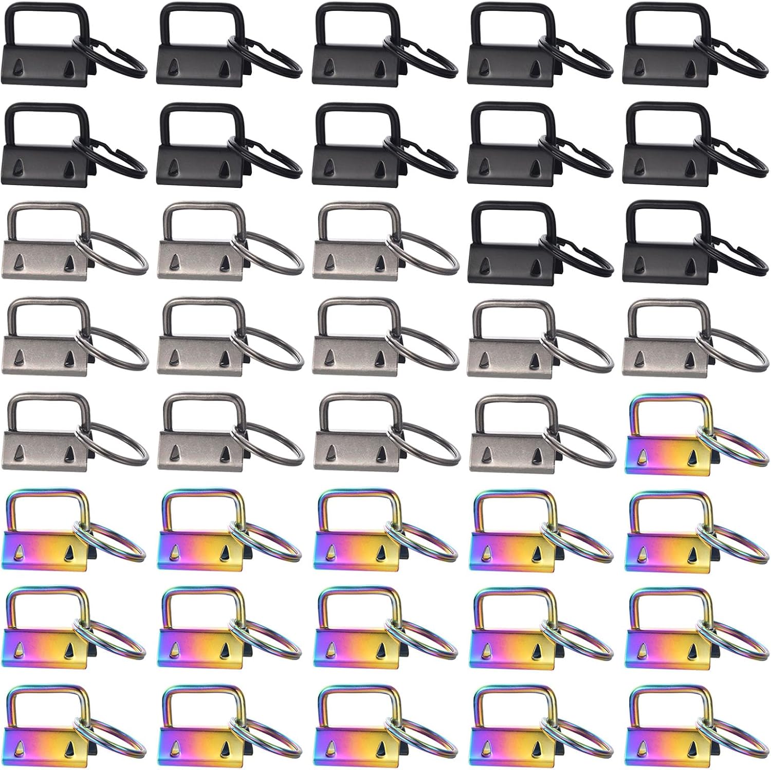 Amazon.com: GDFYMI Key Fob Hardware Kit, 40 Pcs 1 Inch Keychain ...