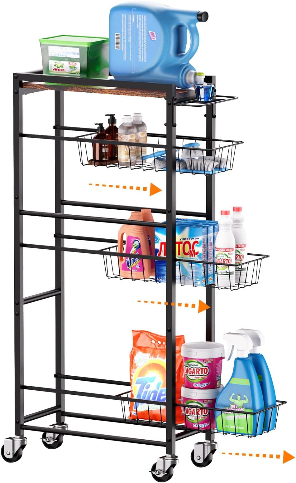 Amazon.com: Whitmor Supreme Laundry Cart and Versatile Storage Solution ...