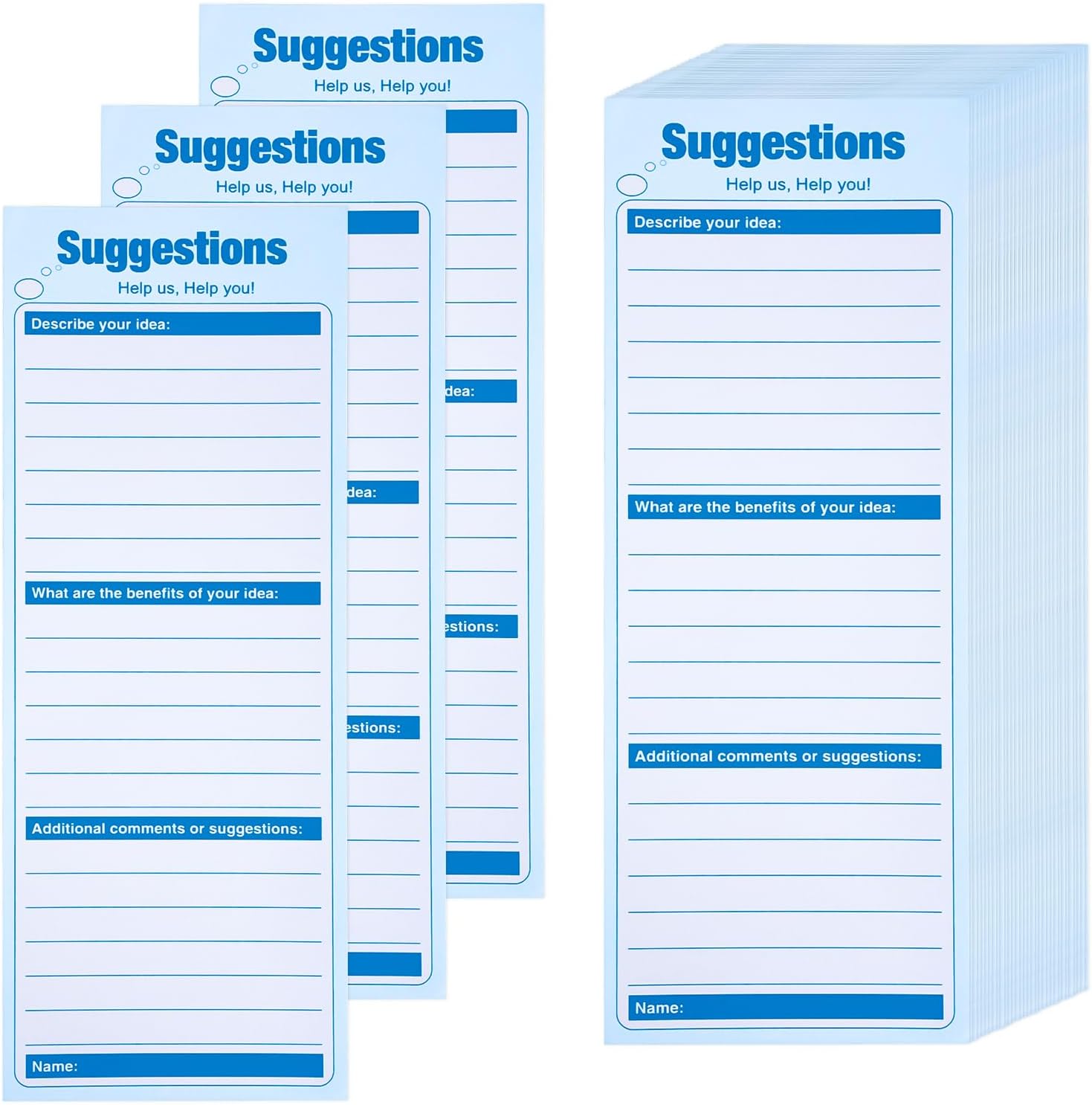 Amazon.com: Uniclife 200 Sheets Suggestion Cards, Comment Cards for ...
