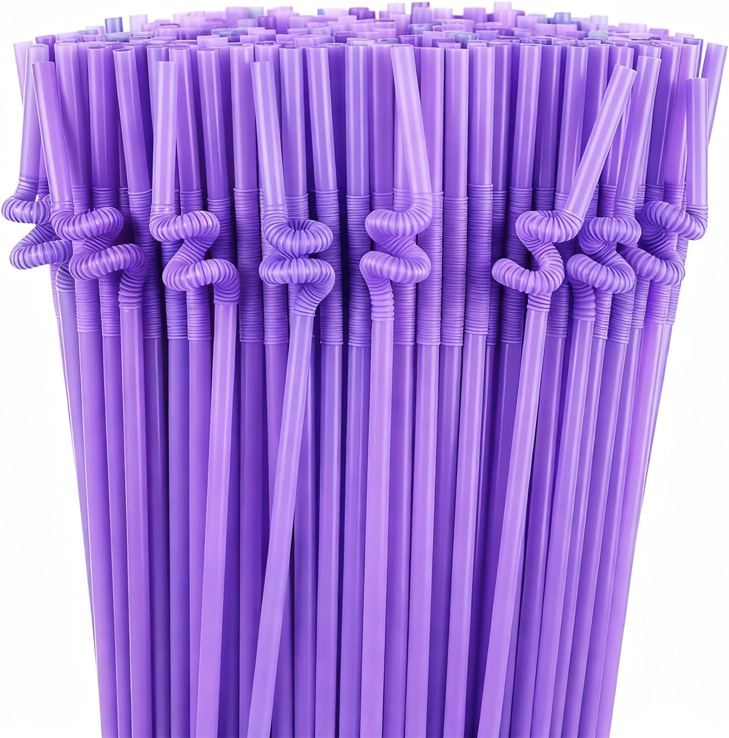 Drinking Straws 200 PCS 26cm Purple Reusable Colourful - Suitable for ...