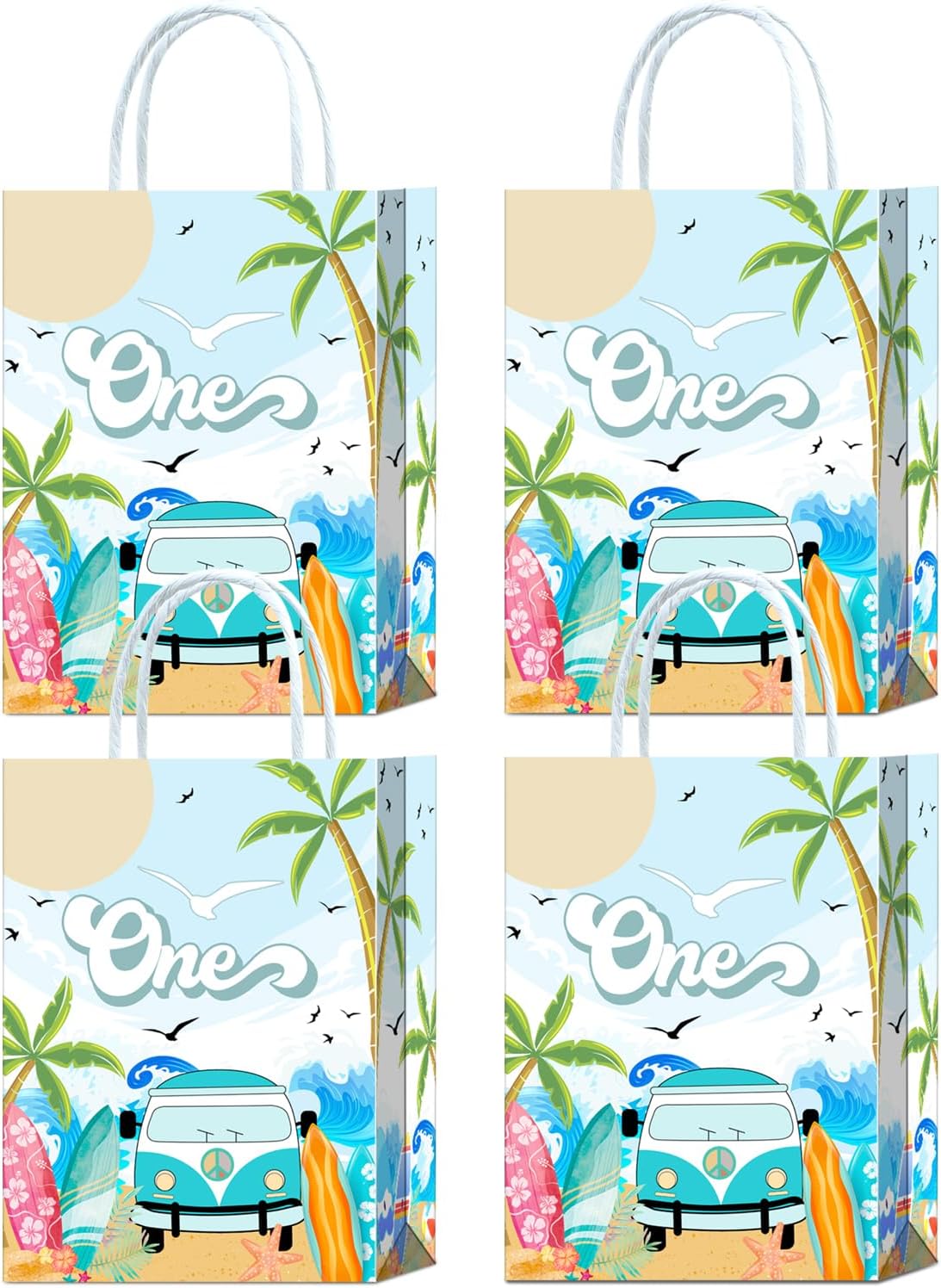 Amazon.com: Tyndallrays 16 Pcs Summer Gift Bags, Beach Goodie Bags with ...