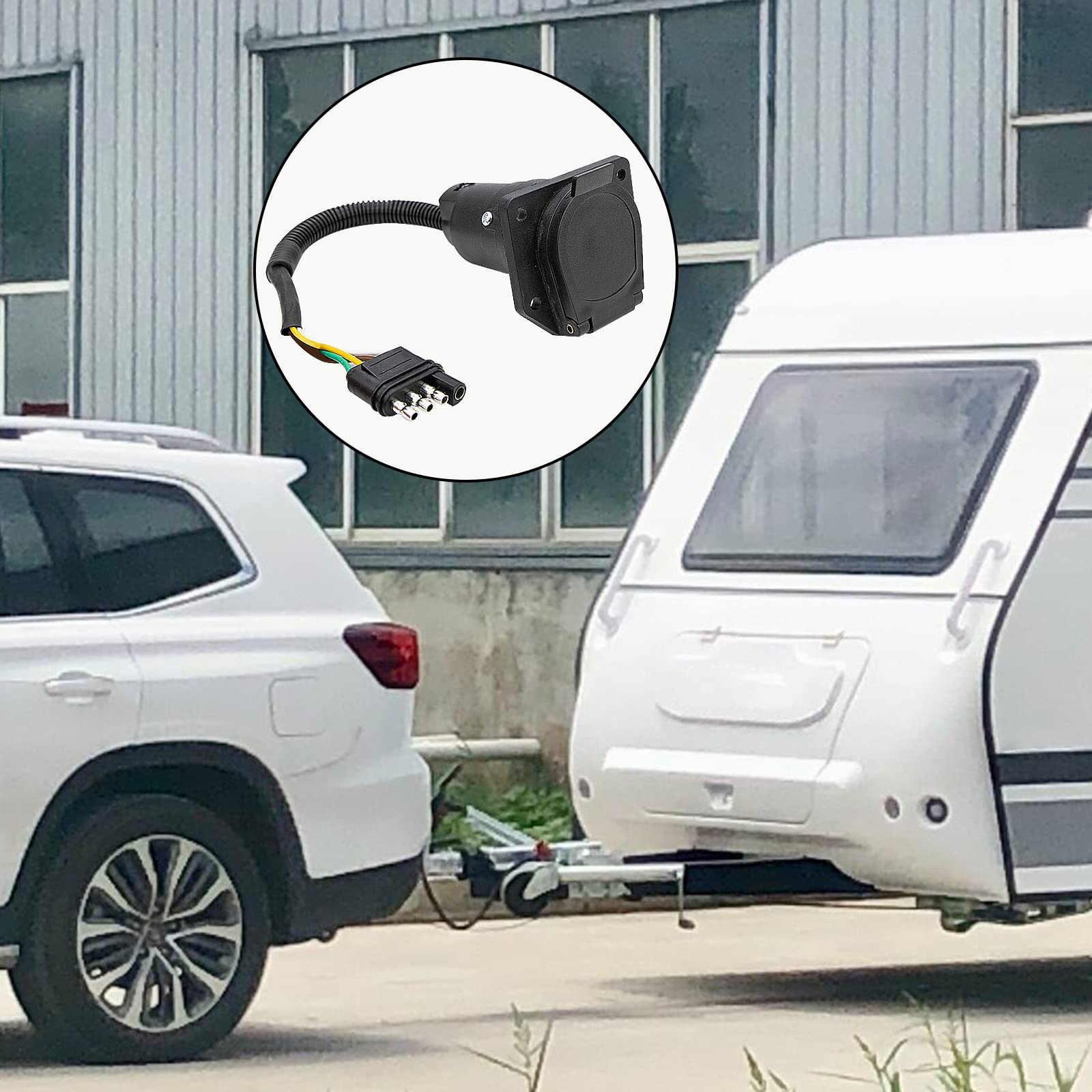 Snapklik.com : Voilamart Trailer Light Adapter 4-Way Flat To 7-Way ...