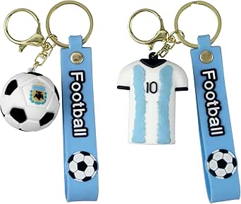 Amazon.com: subcede 2 Pcs Soccer Football Keychains, Cute Soccer Ball ...