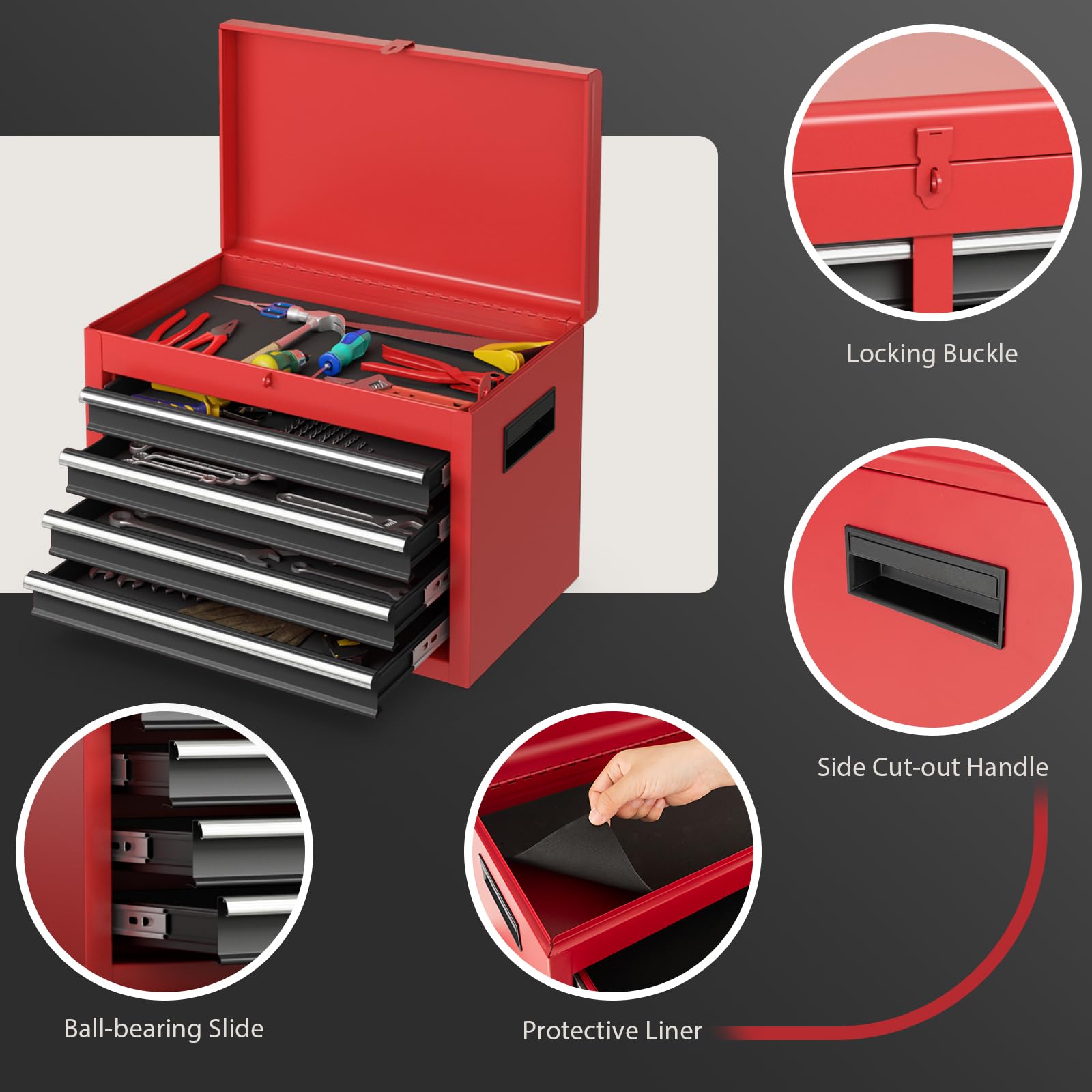 Snapklik.com : Goplus Tool Chest, 5-Drawer Rolling Tool Storage Cabinet