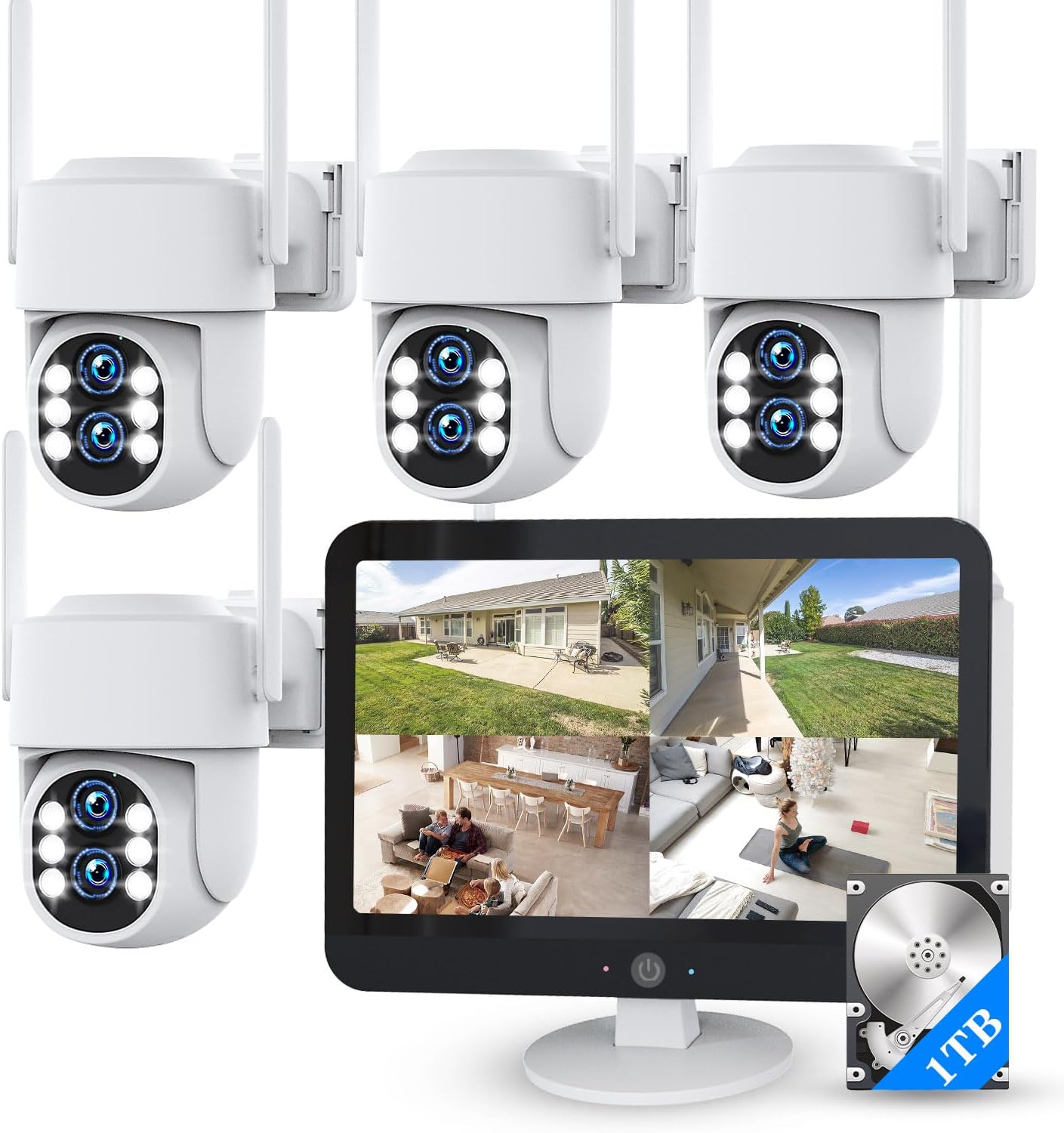 Amazon.com : ZHXINSD PTZ Security Cameras Wireless Outdoor Solar ...