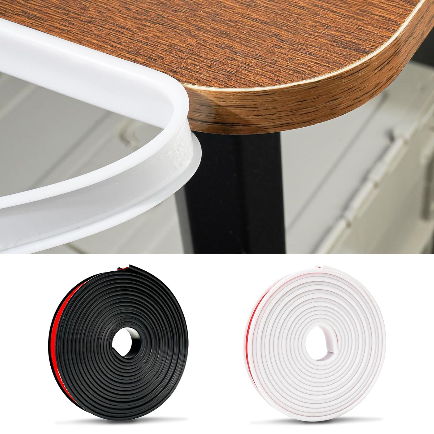 JSIWOTH U-Shape Edge Banding, 16.4 Ft Self Adhesive Veneer Edging Trim ...