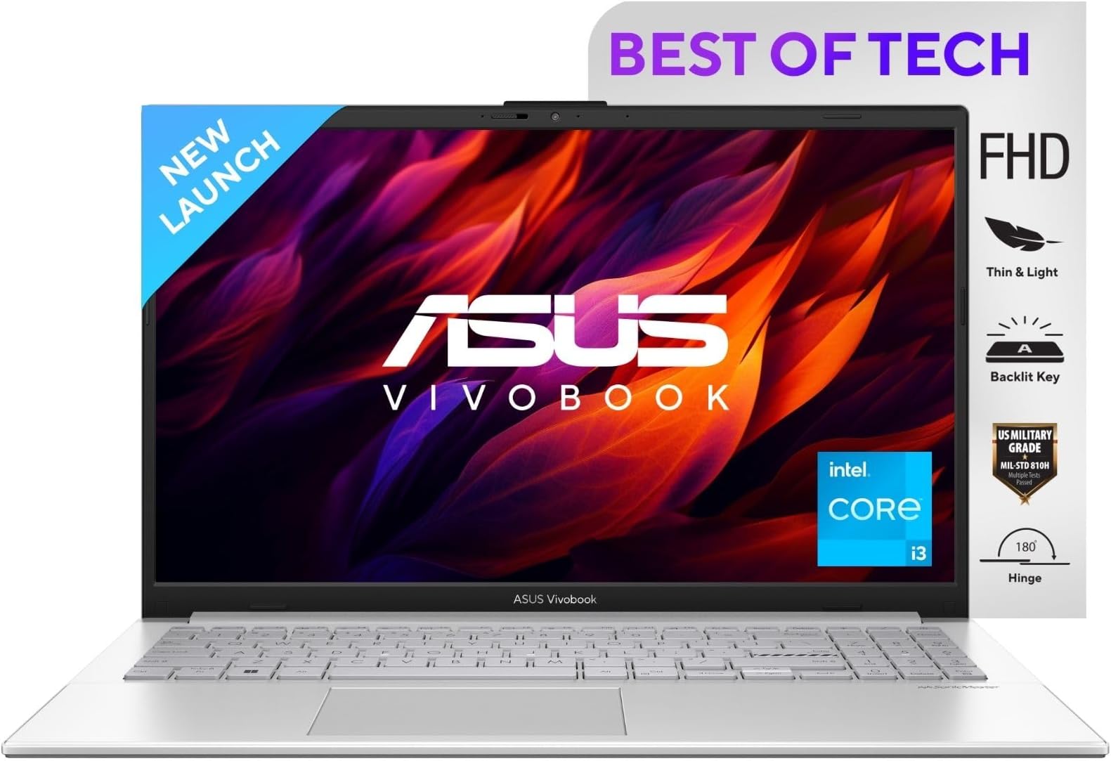 ASUS Vivobook Go 15 (2023), AMD Ryzen 3 7320U, 15.6-inch (39.62 cm) FHD ...