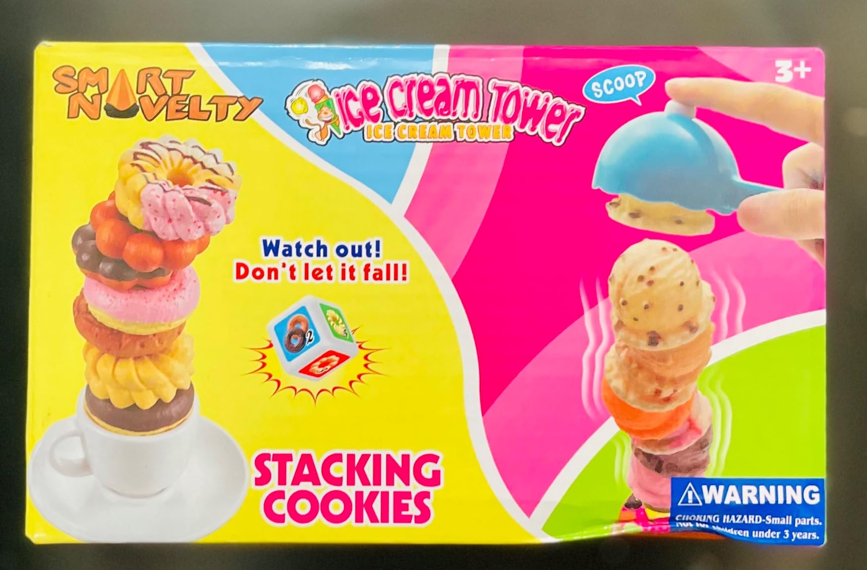 Amazon.com: Smart Novelty Ice Cream Toy Stacking Tower - Balancing and ...