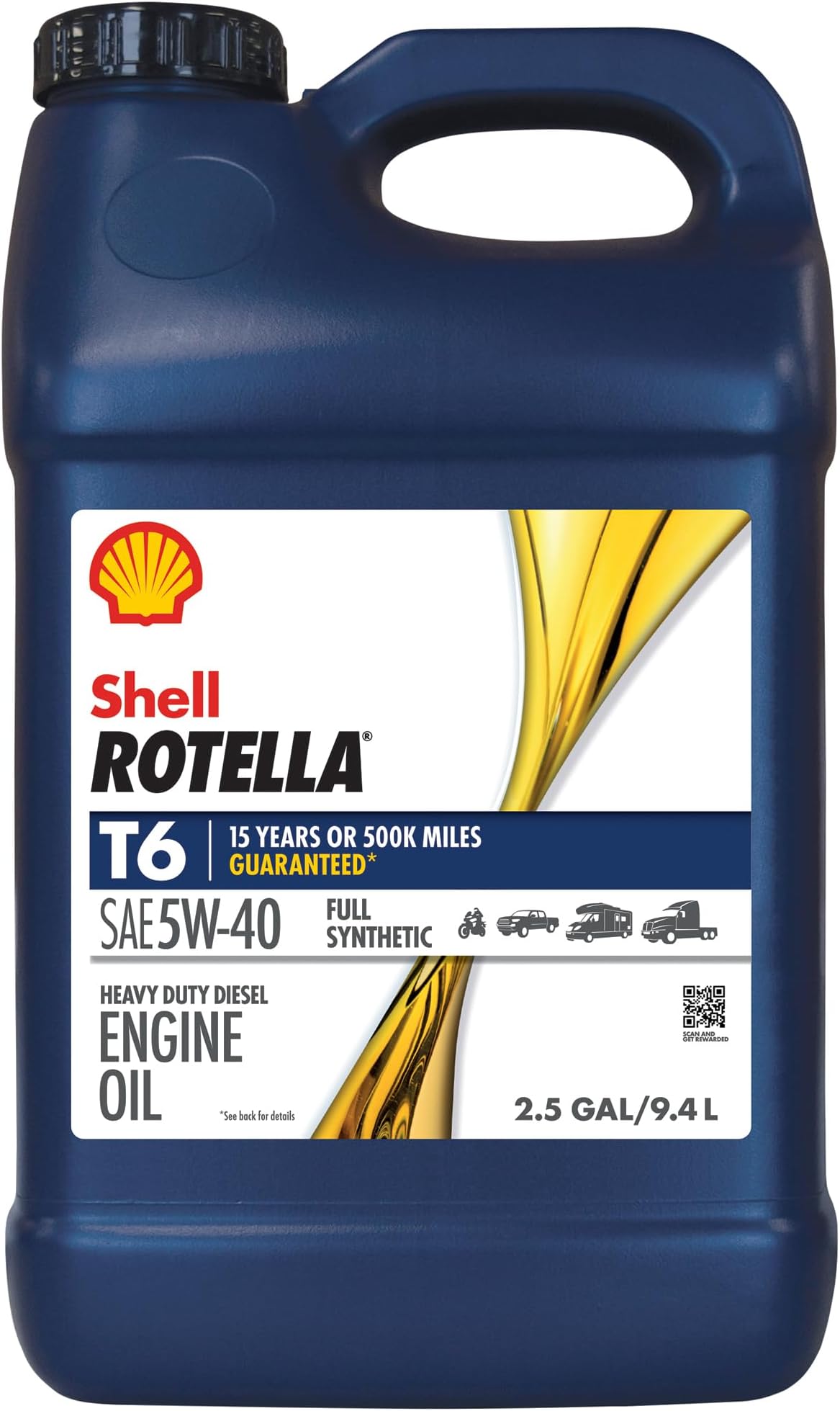 Amazon.com: Rotella Shell T6 Full Synthetic 5W-40 Diesel Engine Oil (1 ...