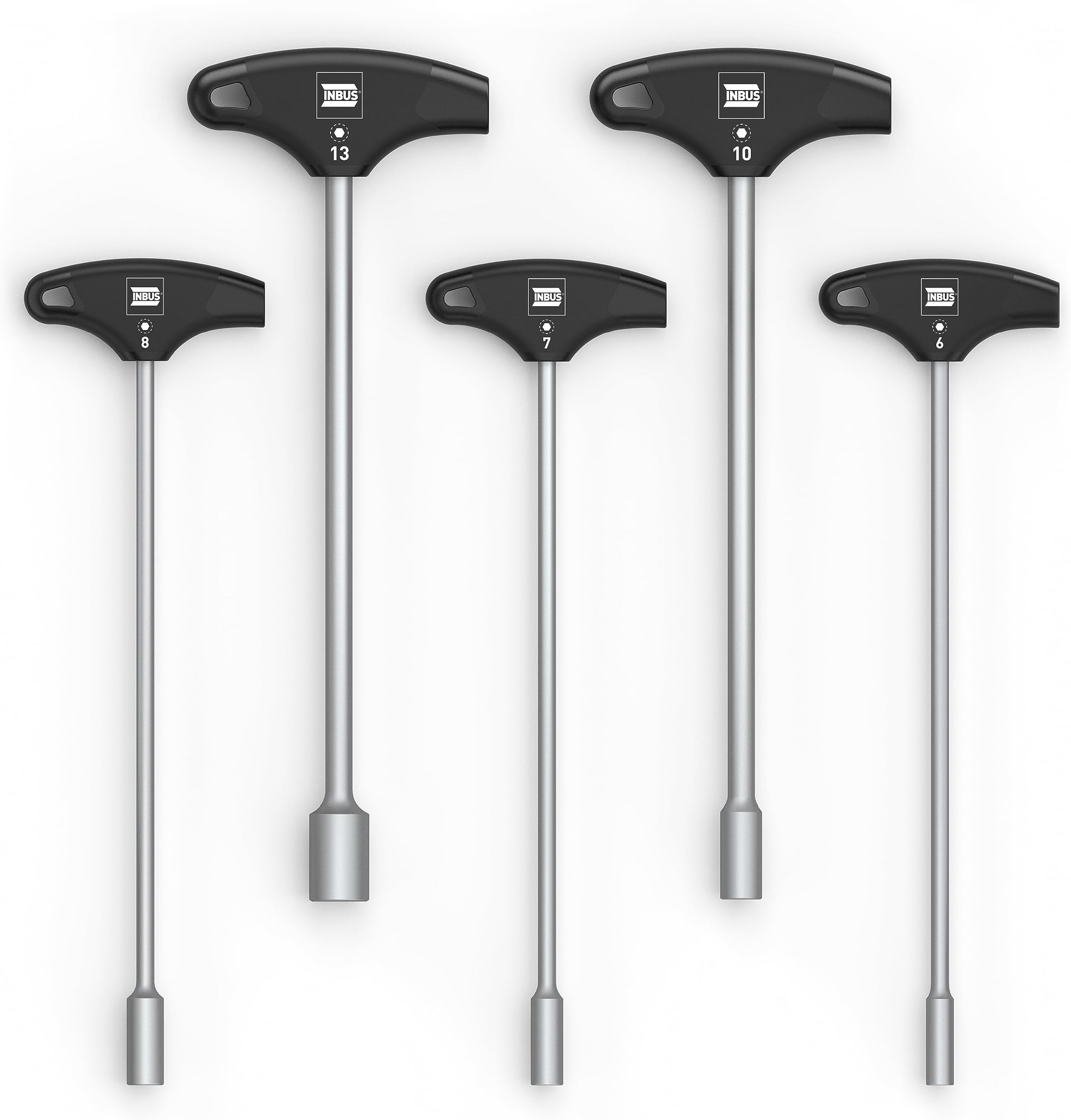 INBUS® 73400 T-Griff Außensechskant Steckschlüssel Set 5tlg, 6–13mm ...