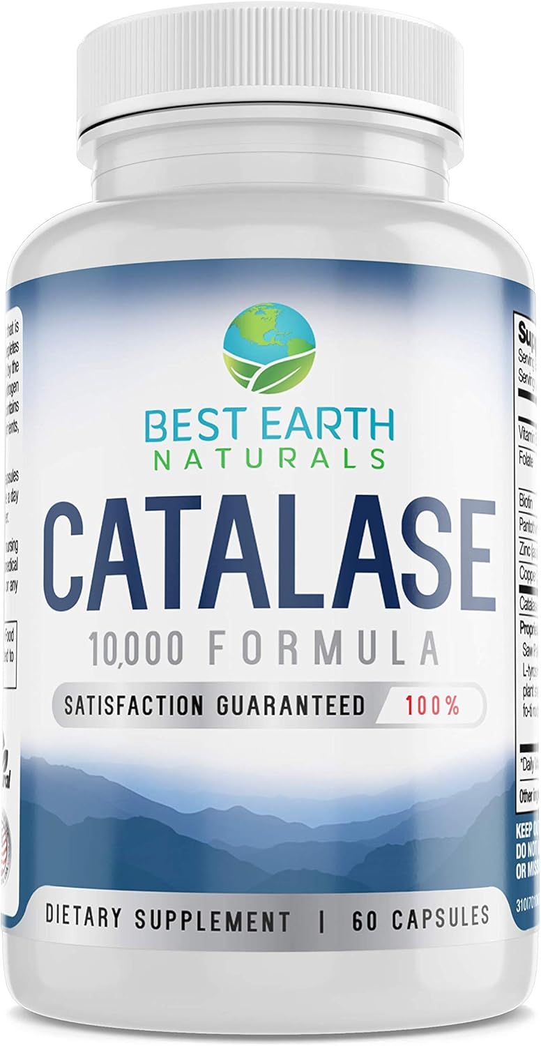 Catalase 10,000 Formula Enzyme Supplement - Natural Catalase Enzyme ...