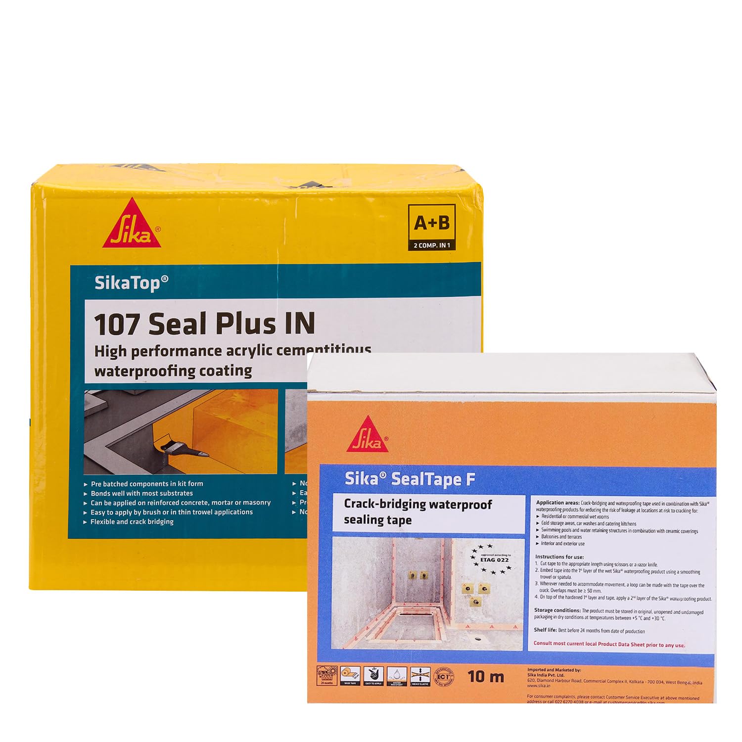 SikaTop 107 Seal Plus IN, High performance liquid waterproofing coating ...
