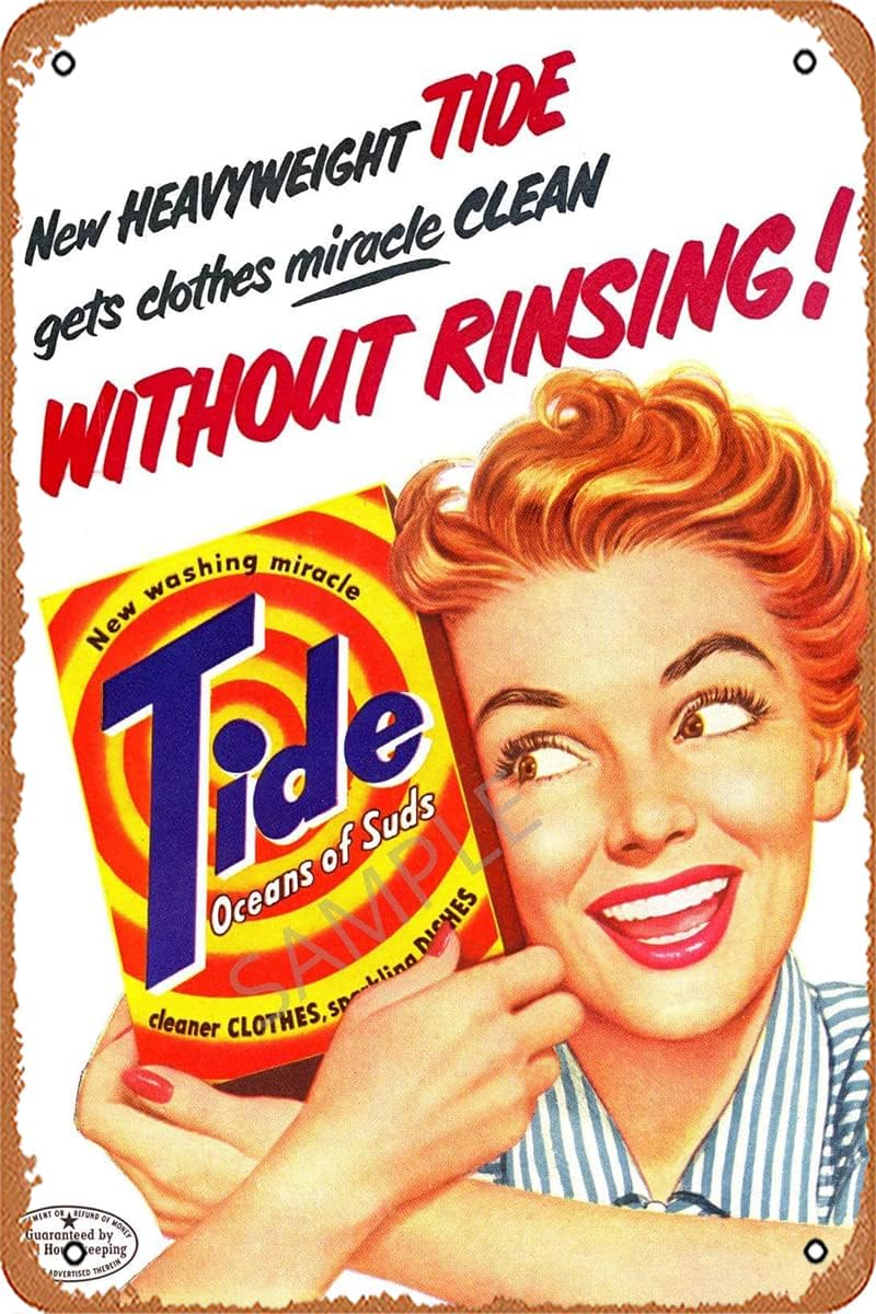 Amazon.com: AirBnk Tide Washing Powder Advertising Poster Vintage Tin ...