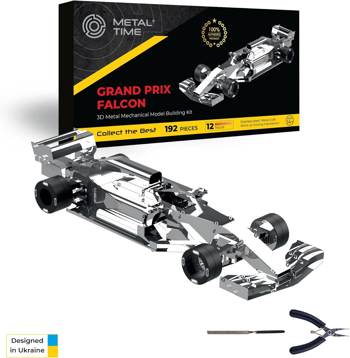 METAL-TIME Race Car Mechanical Model Kit - F1 Car, 3D Metal Model Kits ...