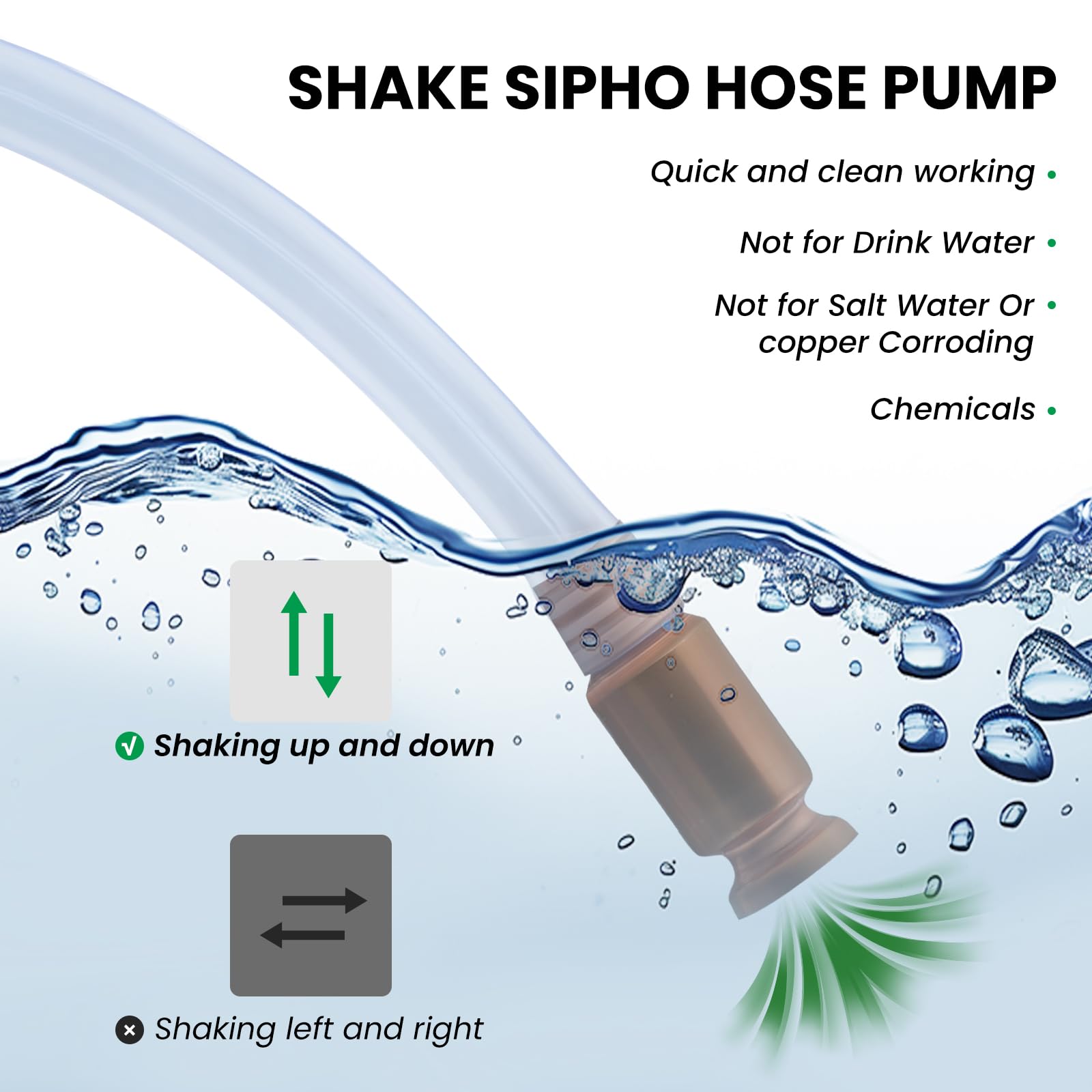 Snapklik.com : Watflow Gas Siphon Hose Pump, Shaker Siphon 10FT Tube ...