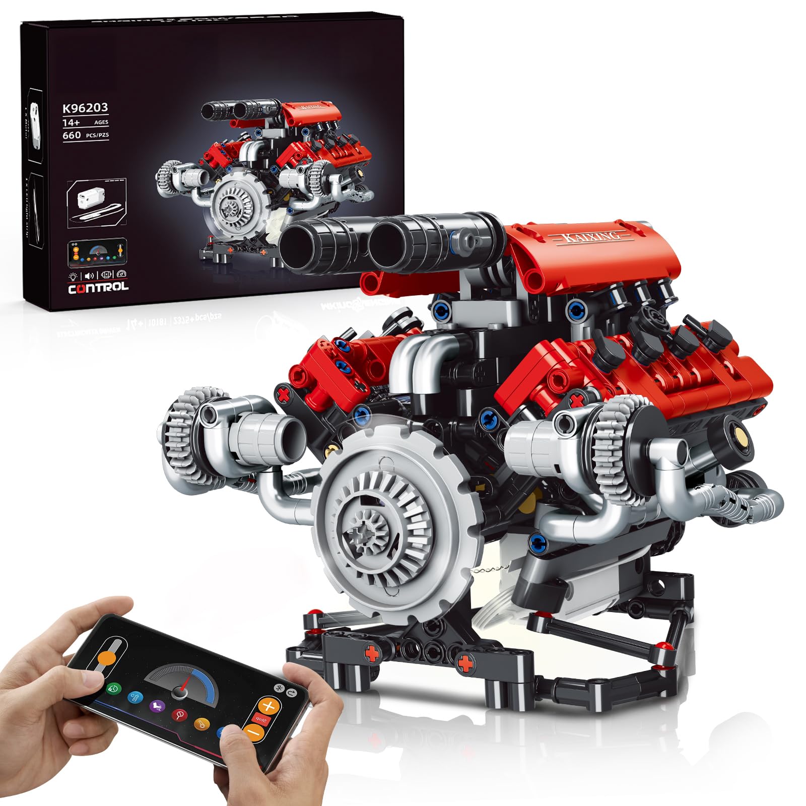 V8 Engine That Works Visible Car Engine Model Kit Motor | Desertcart INDIA