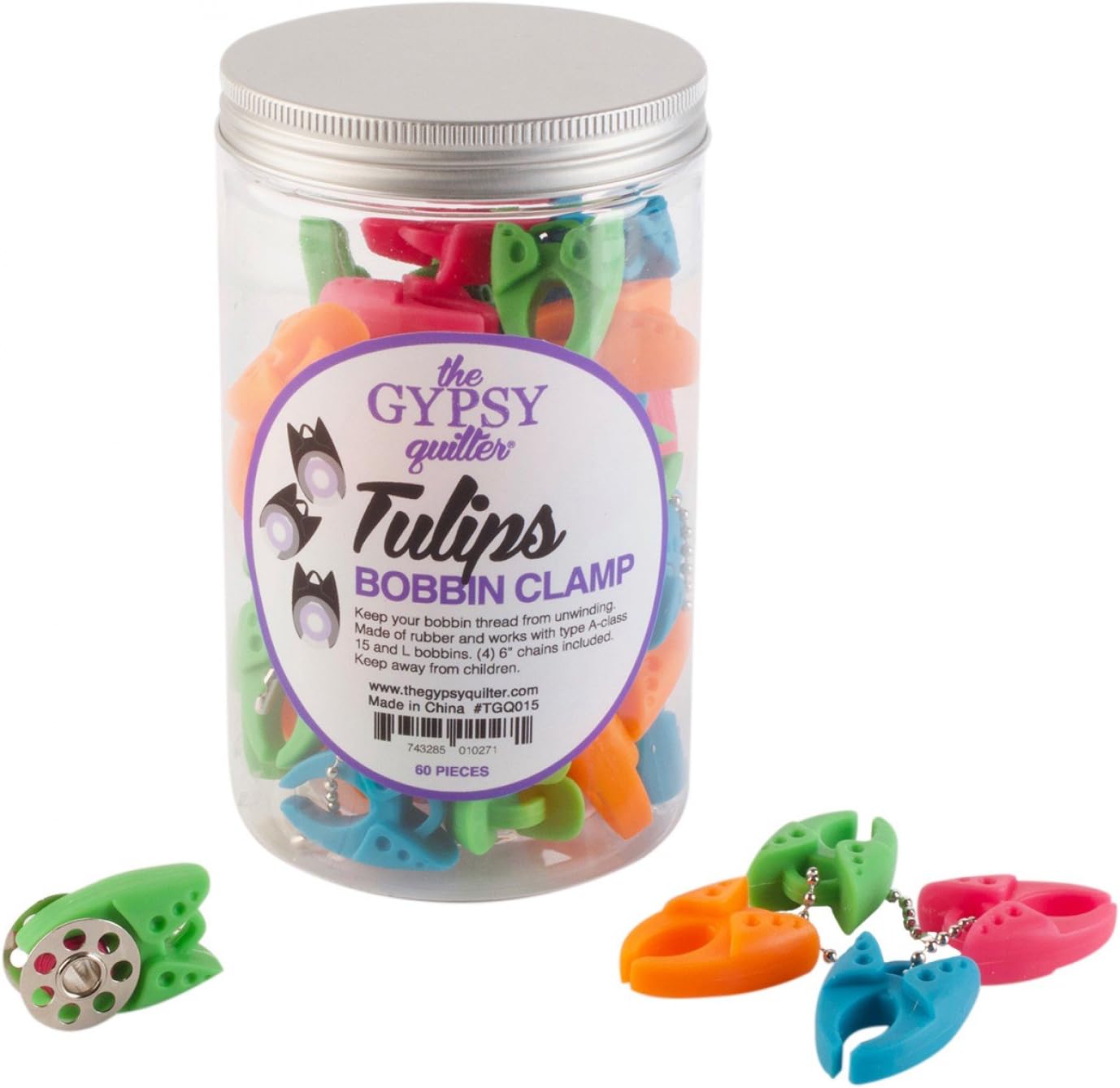 Amazon.com: Gypsy Quilter Tulip Clamps 60pc Jar