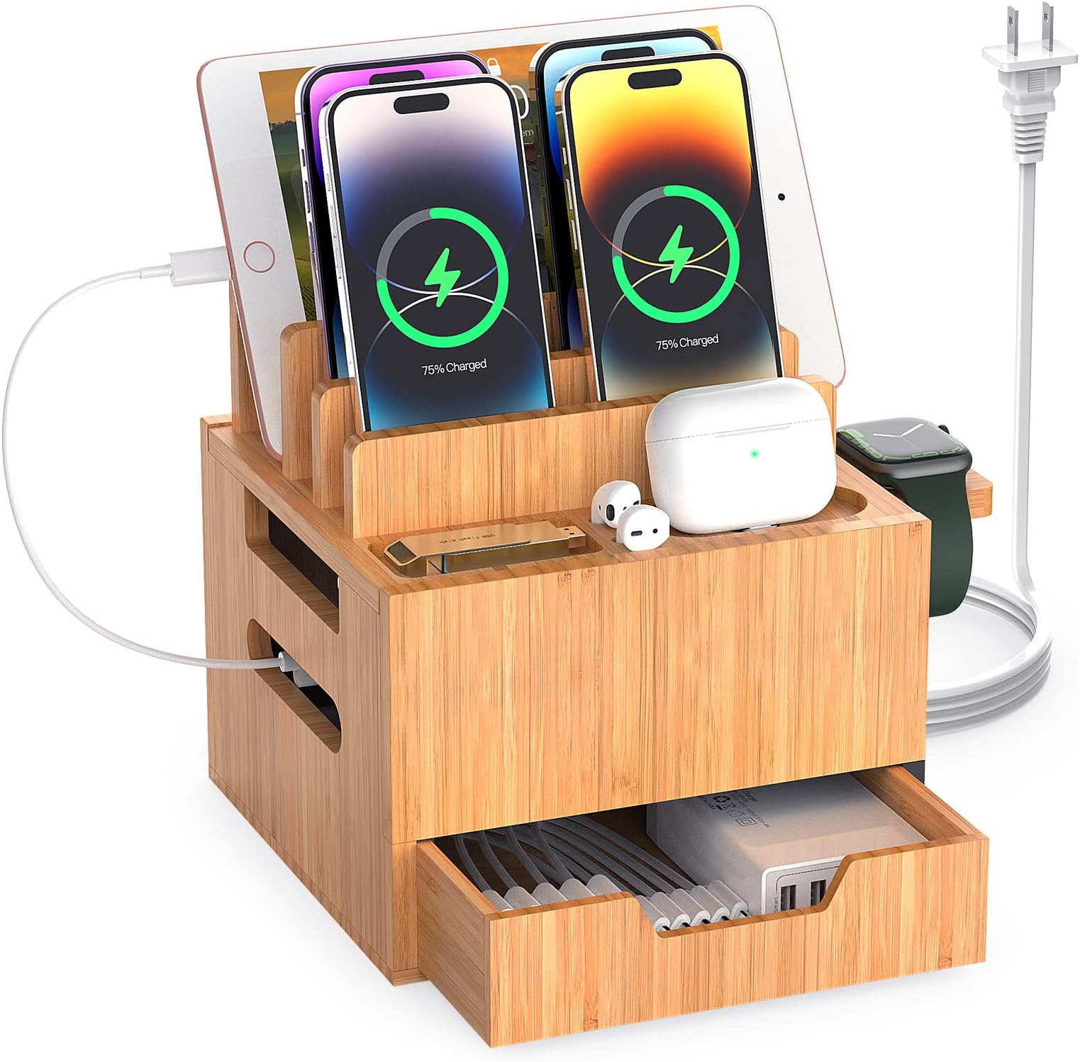 Pezin & Hulin Multi Device Charging Station, with Charger HUB Adapter ...