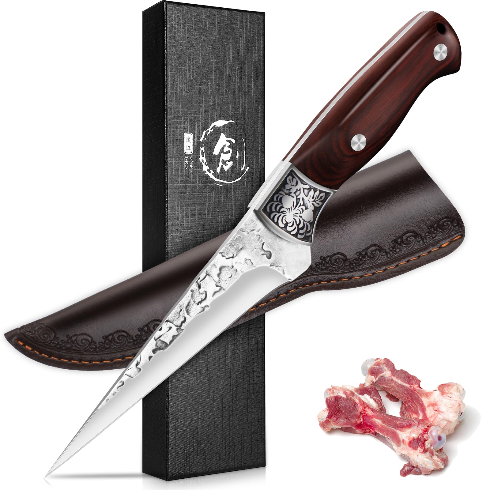 Amazon.com: Purple Dragon Boning Knife for Meat Cutting, Professional ...